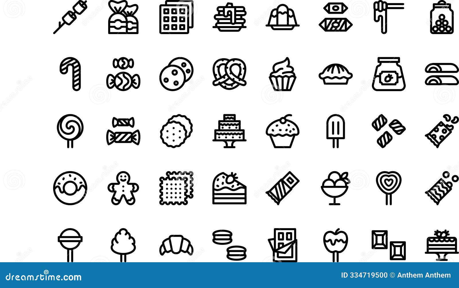Sweets Candies Icons High-Quality Vector Icons Collection with Editable ...