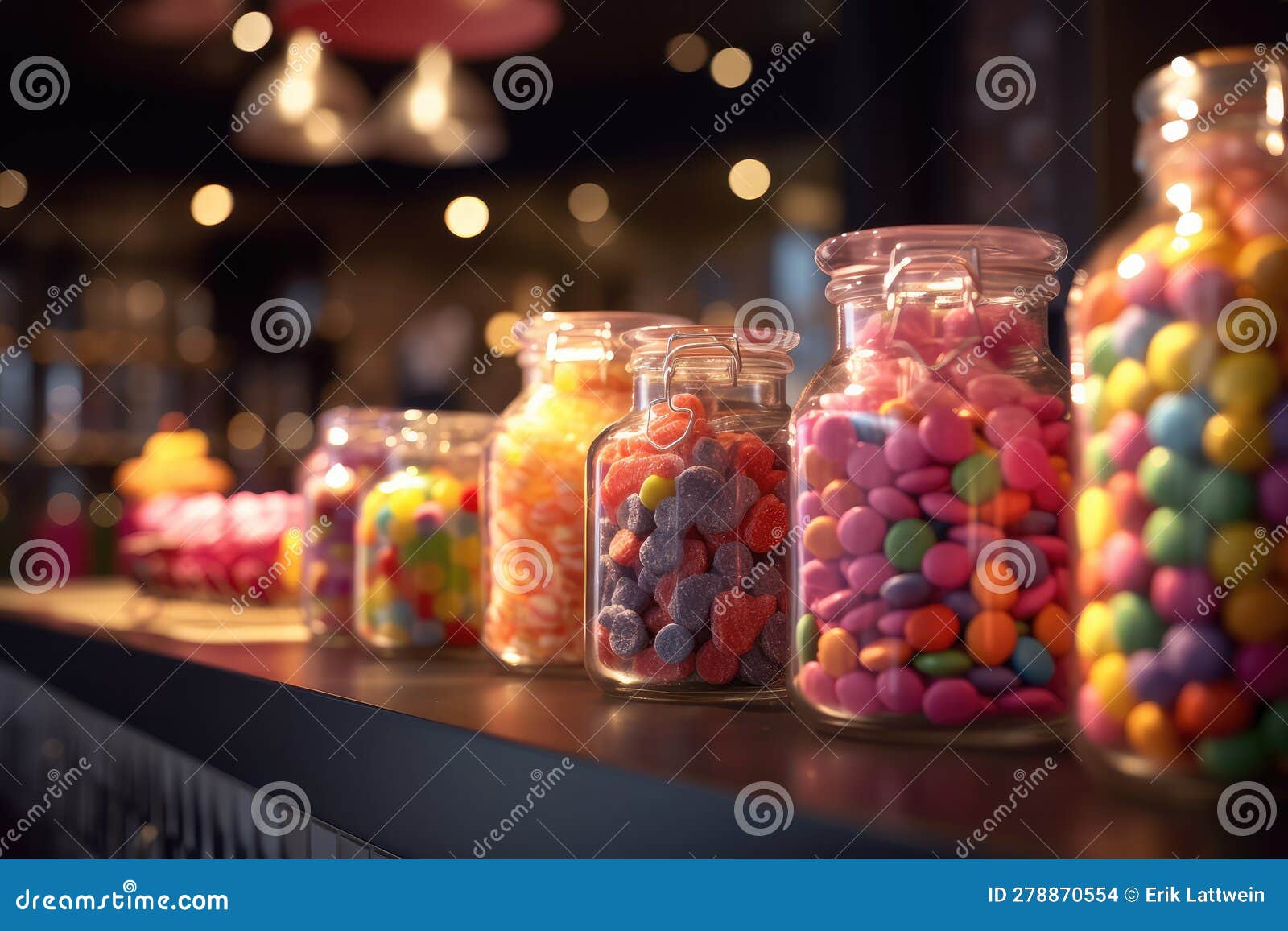 Sweets and Candies in a Store in a Close-up Shot, Macro Shot - Made ...