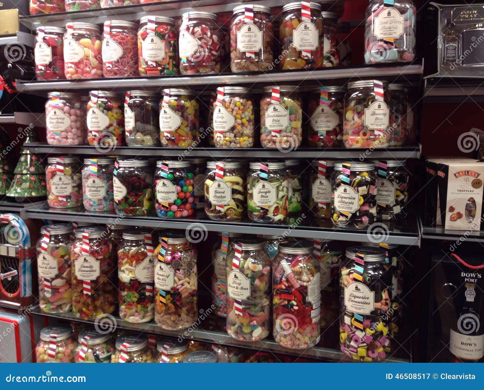 Sweets or Candy in Glass Jars. Editorial Photography - Image of ...