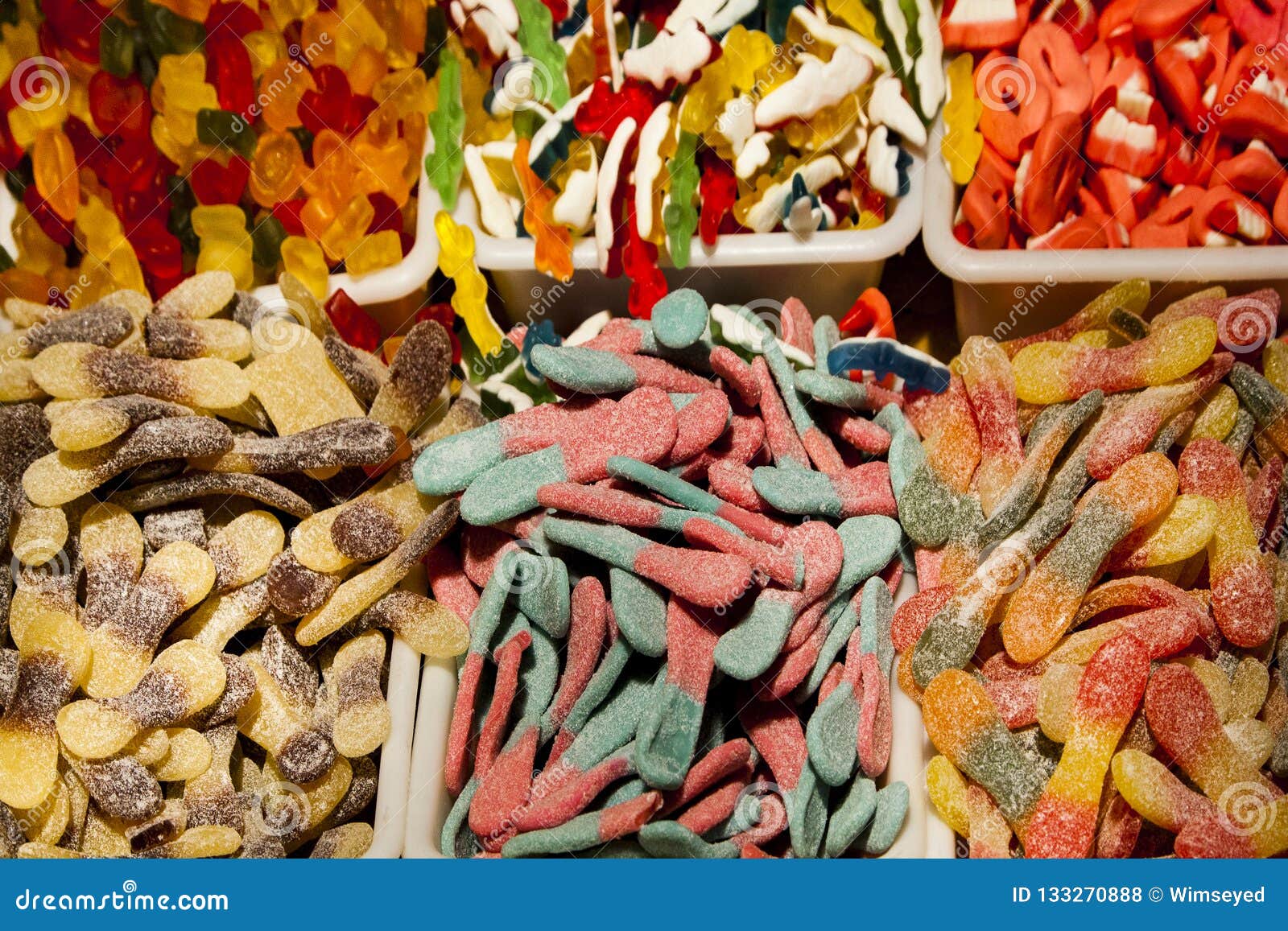 Candy Assortment on a Market Stock Photo - Image of colorful, sweet ...