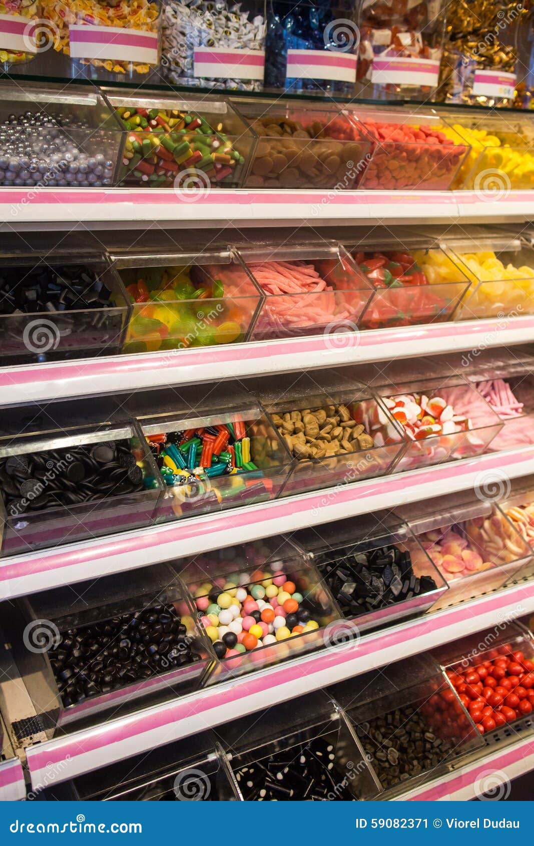 Sweets in candy shop stock image. Image of assorted, sweets - 59082371