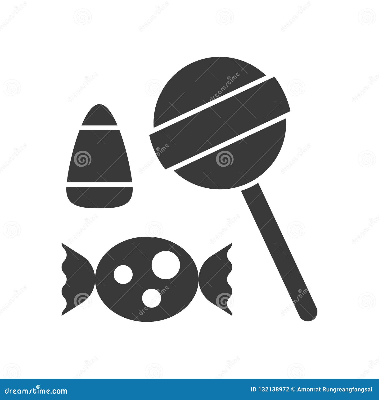 Candy Solid Icon. Wrapped Caramel Candy Glyph Style Pictogram On White ...