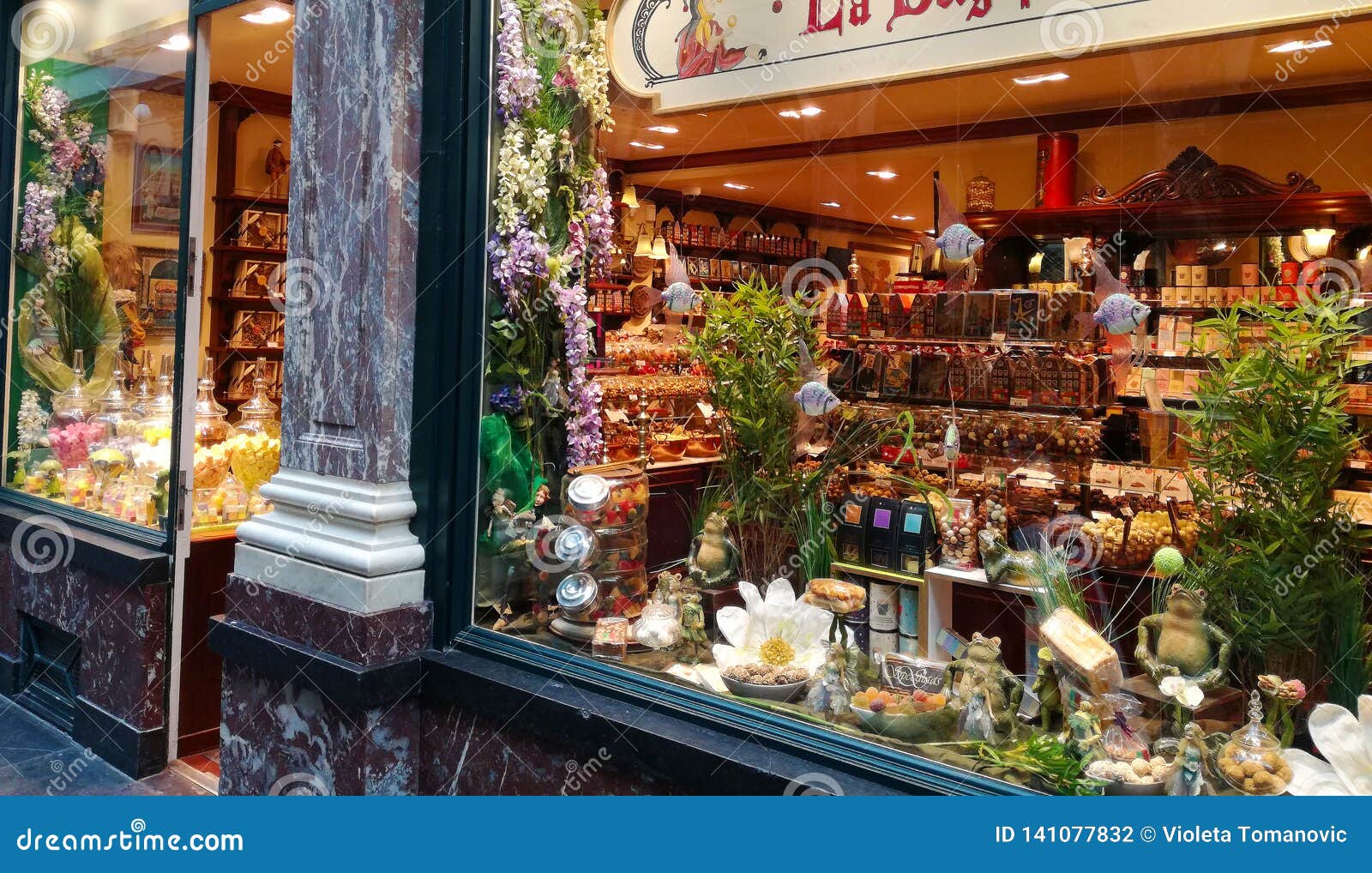 Sweets in the Candy Store Window Stock Photo - Image of details ...