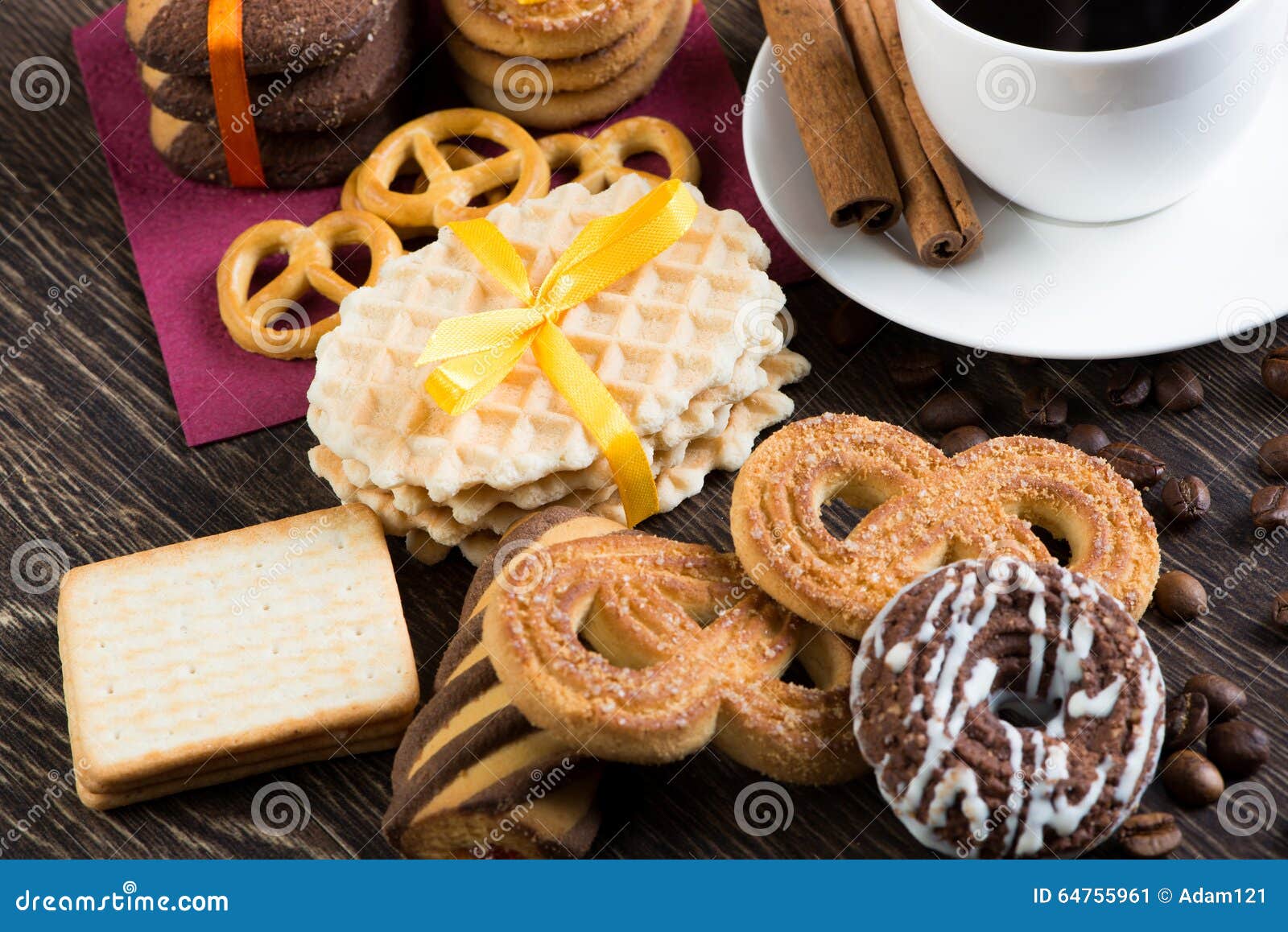 Sweets for coffee break stock image. Image of biscuit - 64755961