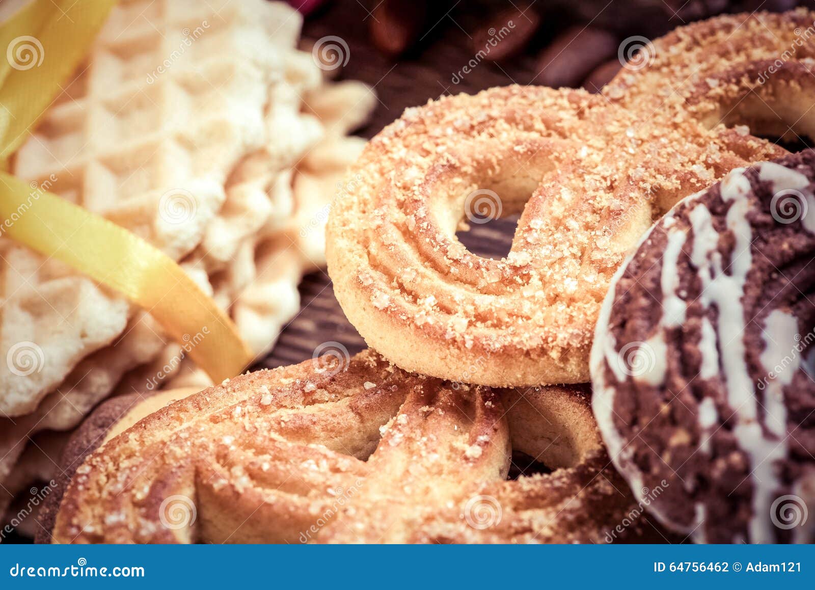 Sweets for coffee break stock photo. Image of fresh, cookie - 64756462