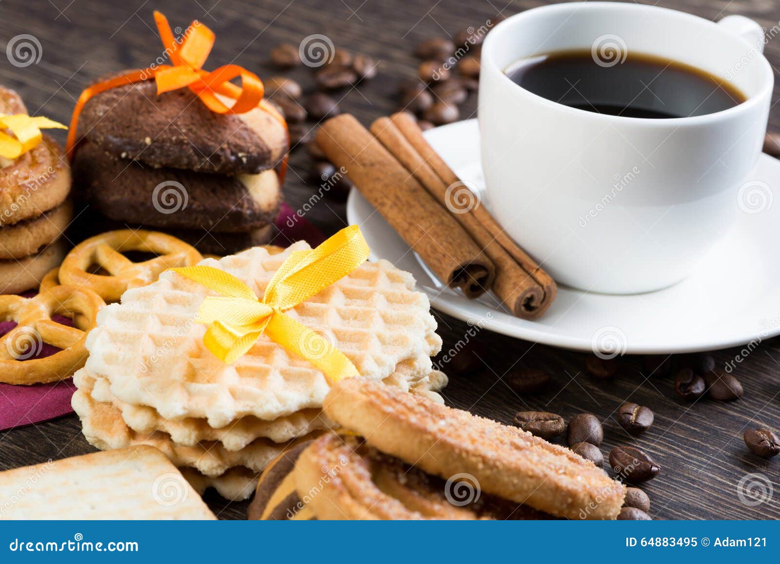 Sweets for coffee break stock image. Image of cakes, pile - 64883495