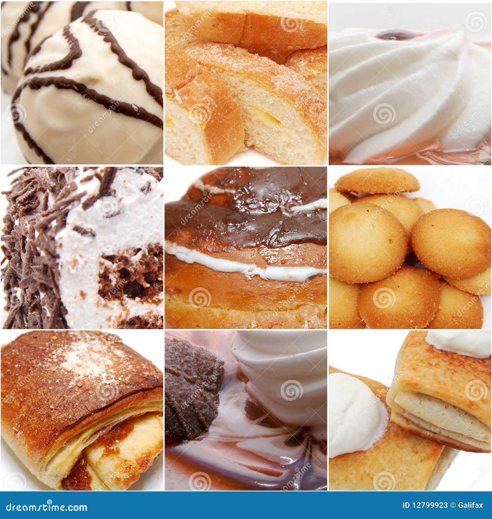 Sweets collage stock image. Image of breakfast, oven - 12799923