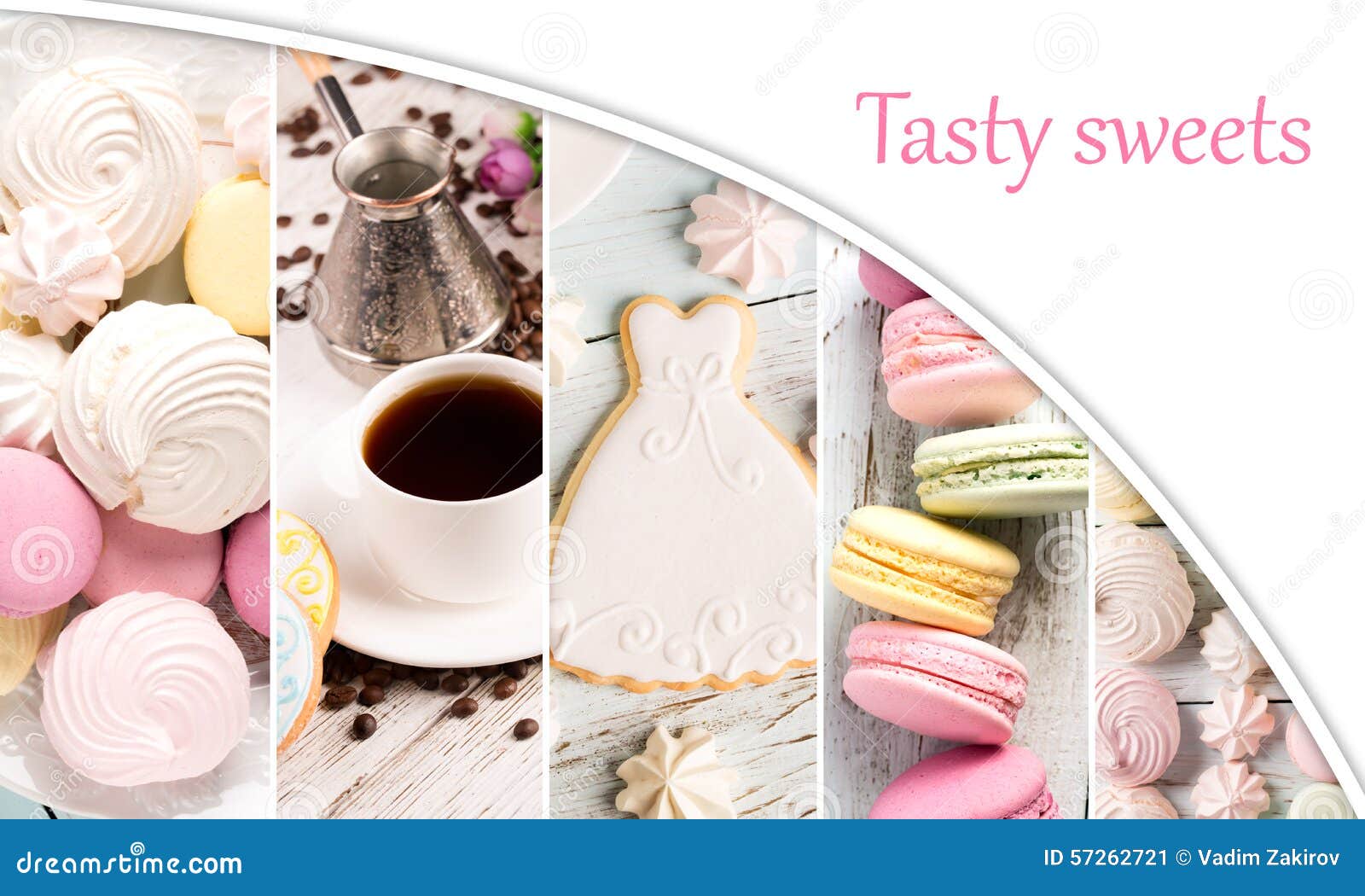 Sweets collage stock image. Image of bakery, france, confectionery ...