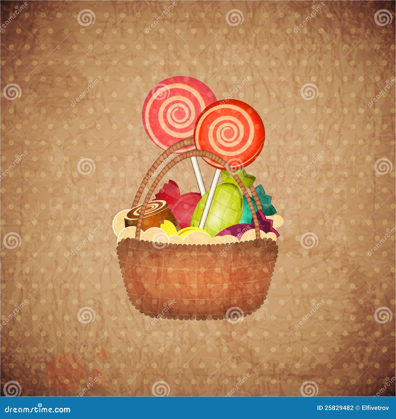 Sweets on crumpled paper stock vector. Illustration of backdrop - 25829482