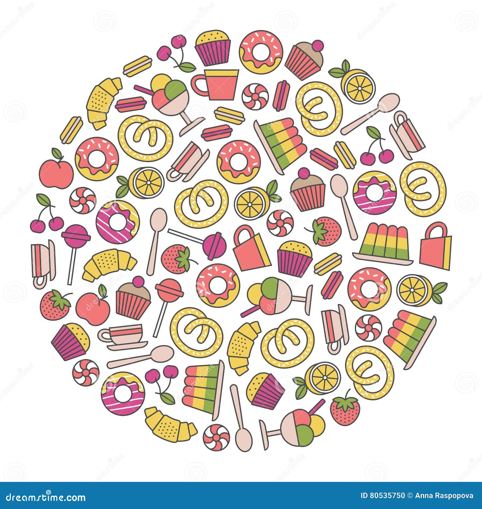 Sweets design element stock vector. Illustration of element - 80535750