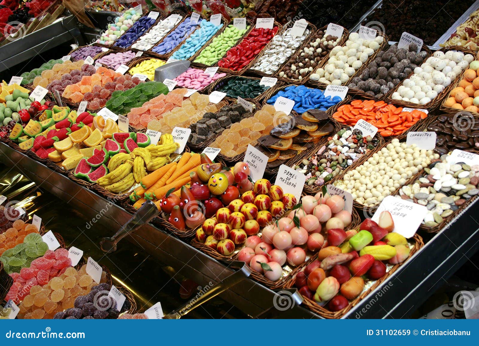 Sweets on display in shop stock image. Image of candy - 31102659