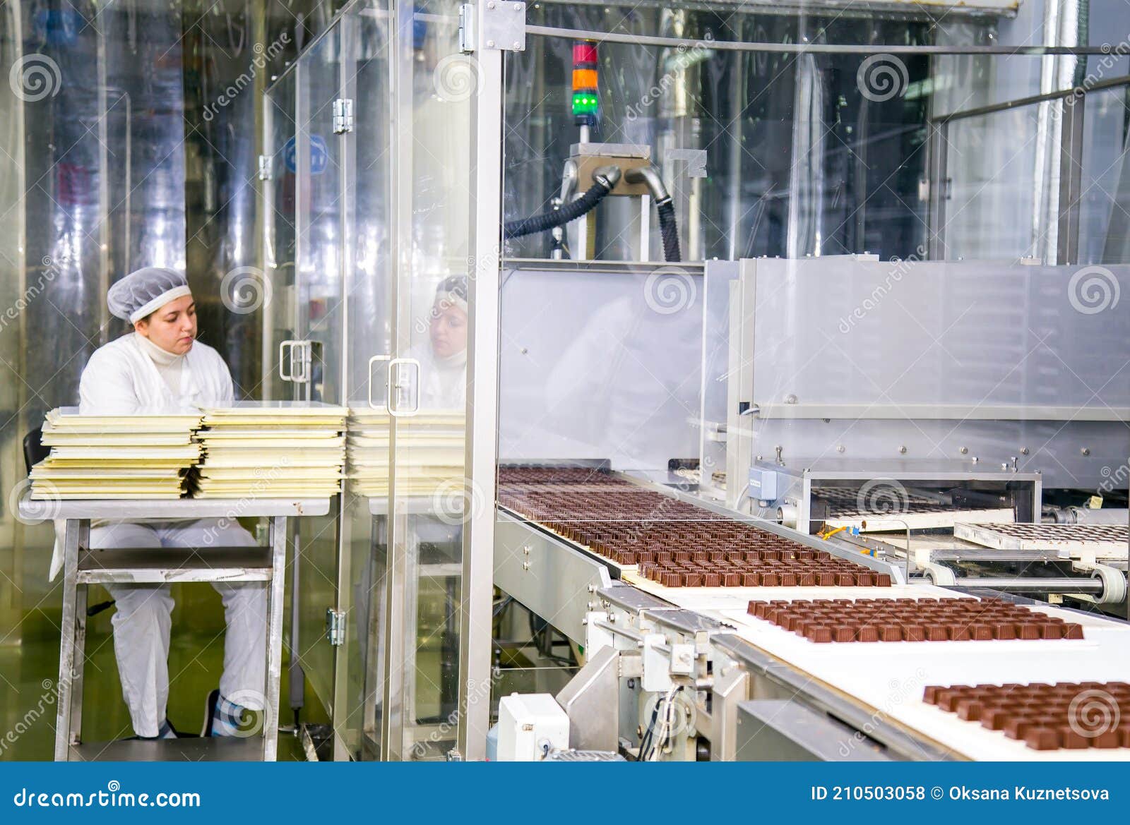 Dnepropetrovsk, Ukraine - 03.10.2016: Sweets Factory. Sweets Production ...