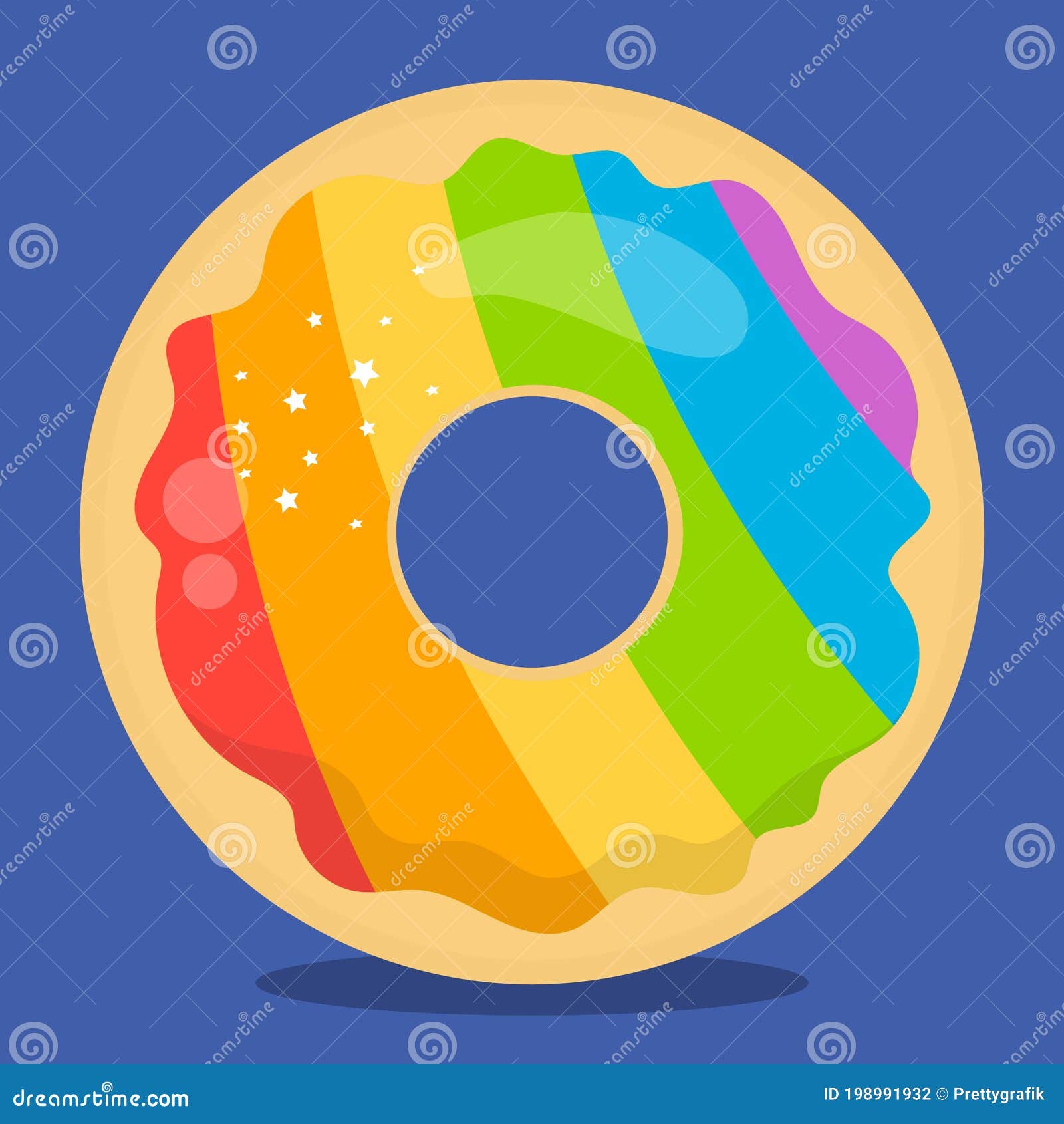 Sweets Green Donut Rainbow 03 Stock Vector - Illustration of donut ...
