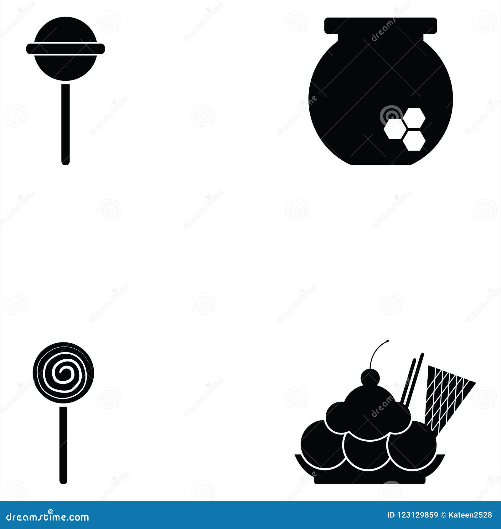 Sweets icon set stock illustration. Illustration of muffin - 123129859