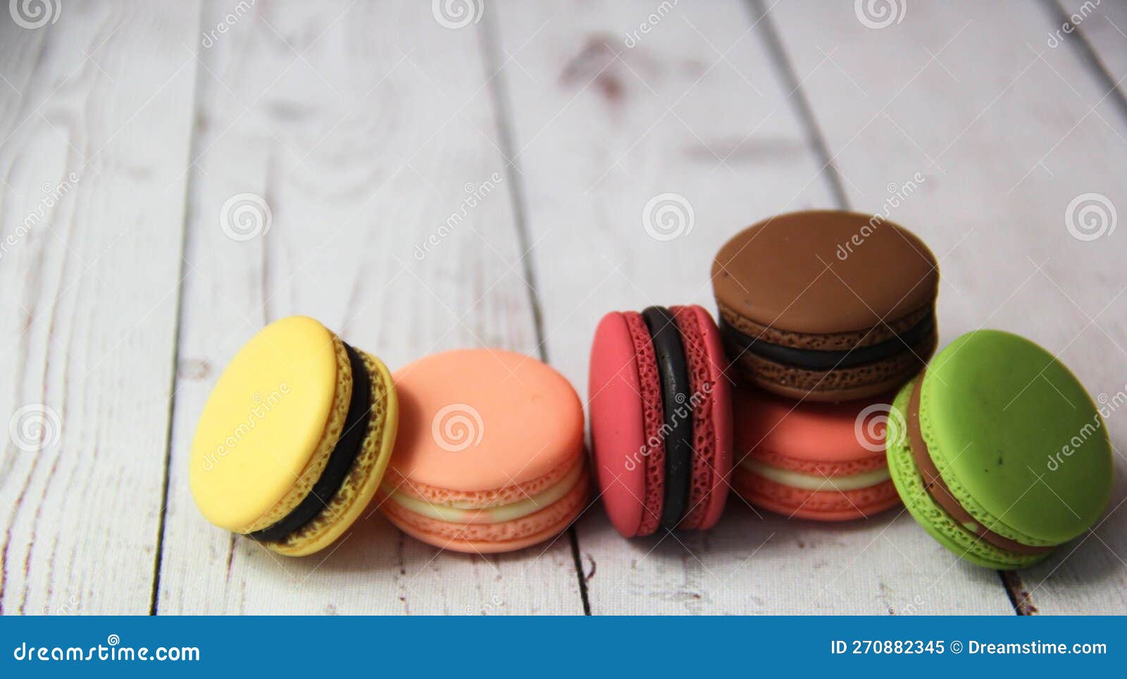 Sweets macrones in colour stock image. Image of lighting - 270882345