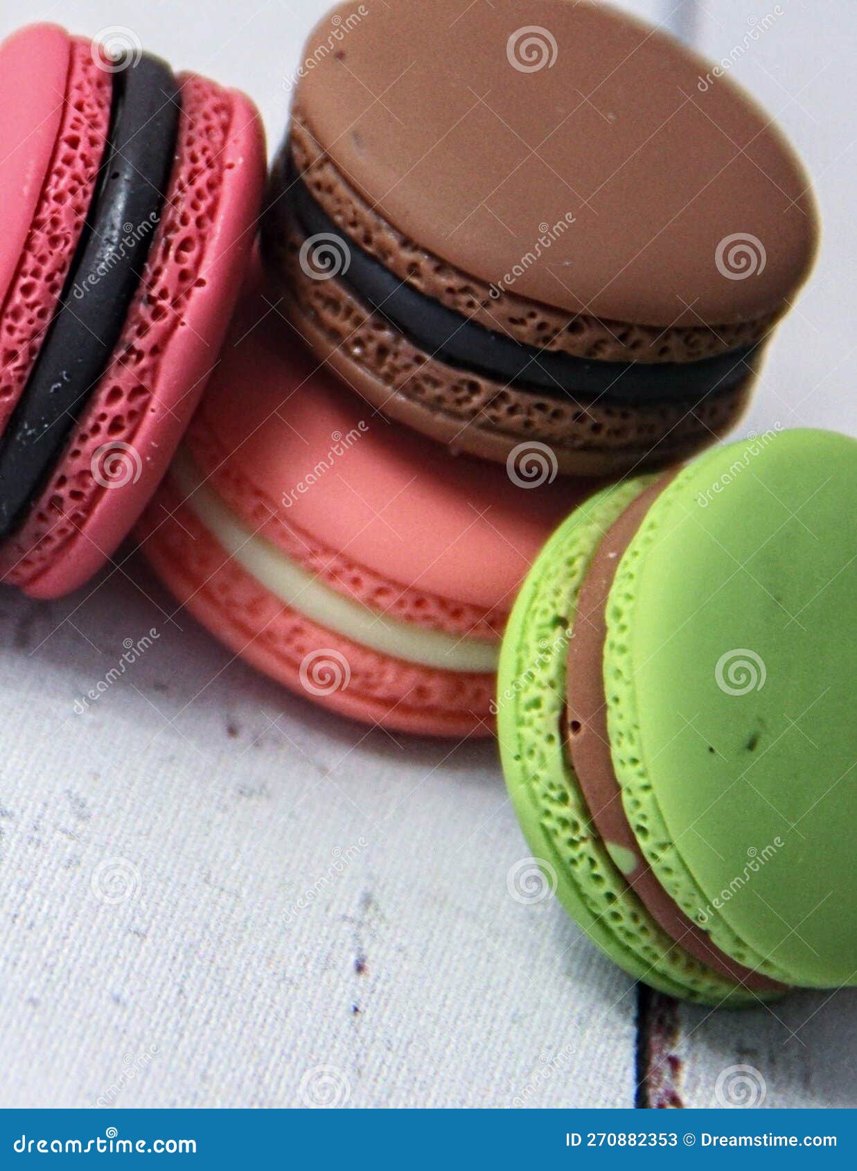 Sweets macrones in colour stock image. Image of dessert - 270882353