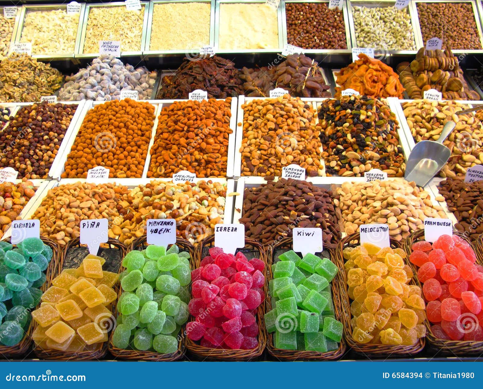 Sweets at the market stock photo. Image of catalonia, assorted - 6584394
