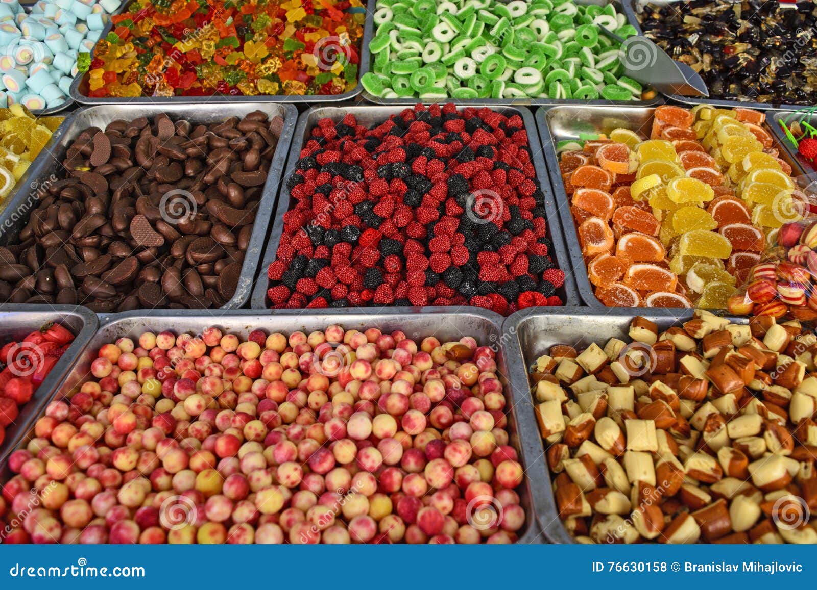 Sweets at the market stock photo. Image of abundance - 76630158