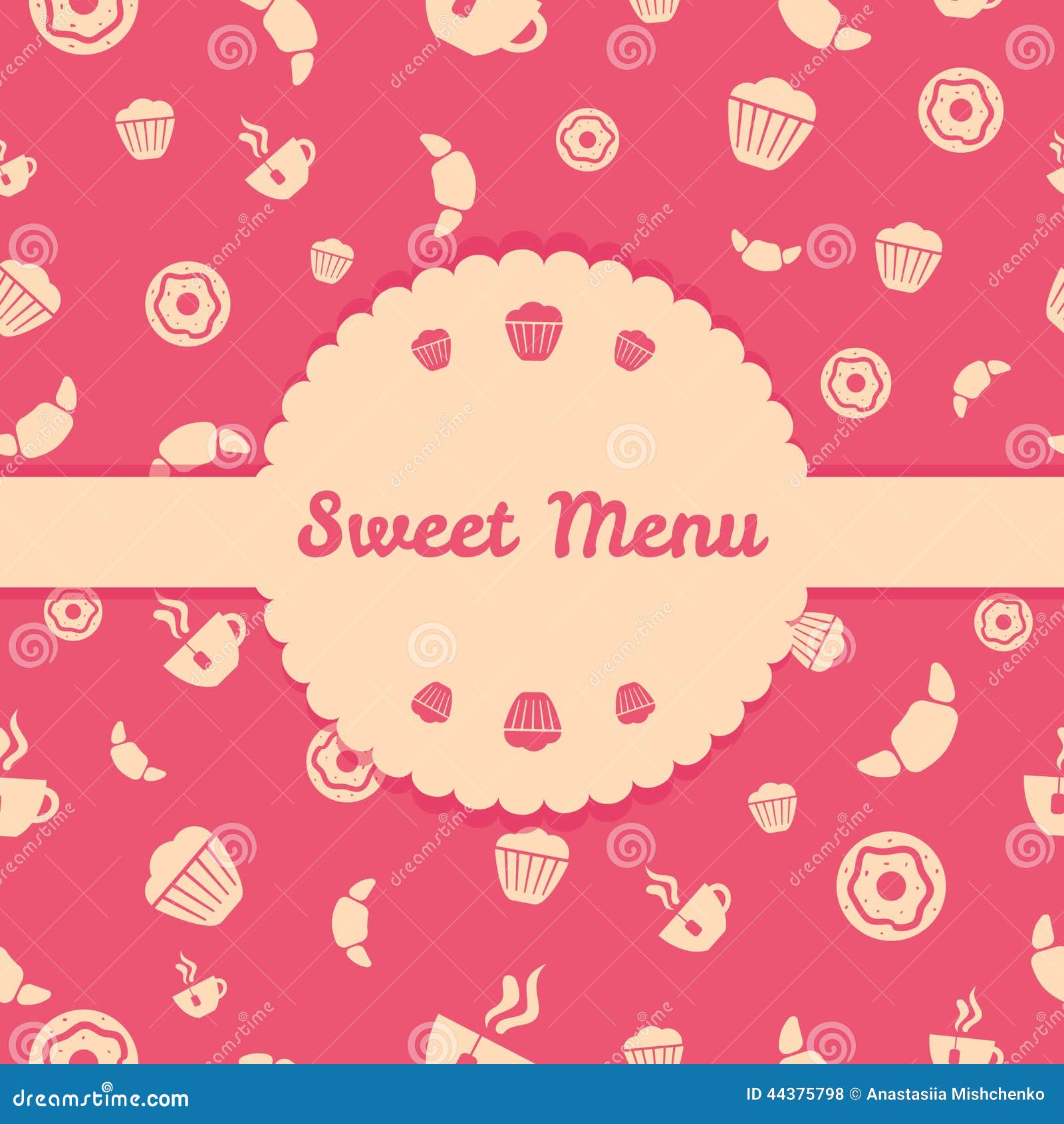 Sweets Menu Or Price List Template Vector Illustration | CartoonDealer ...