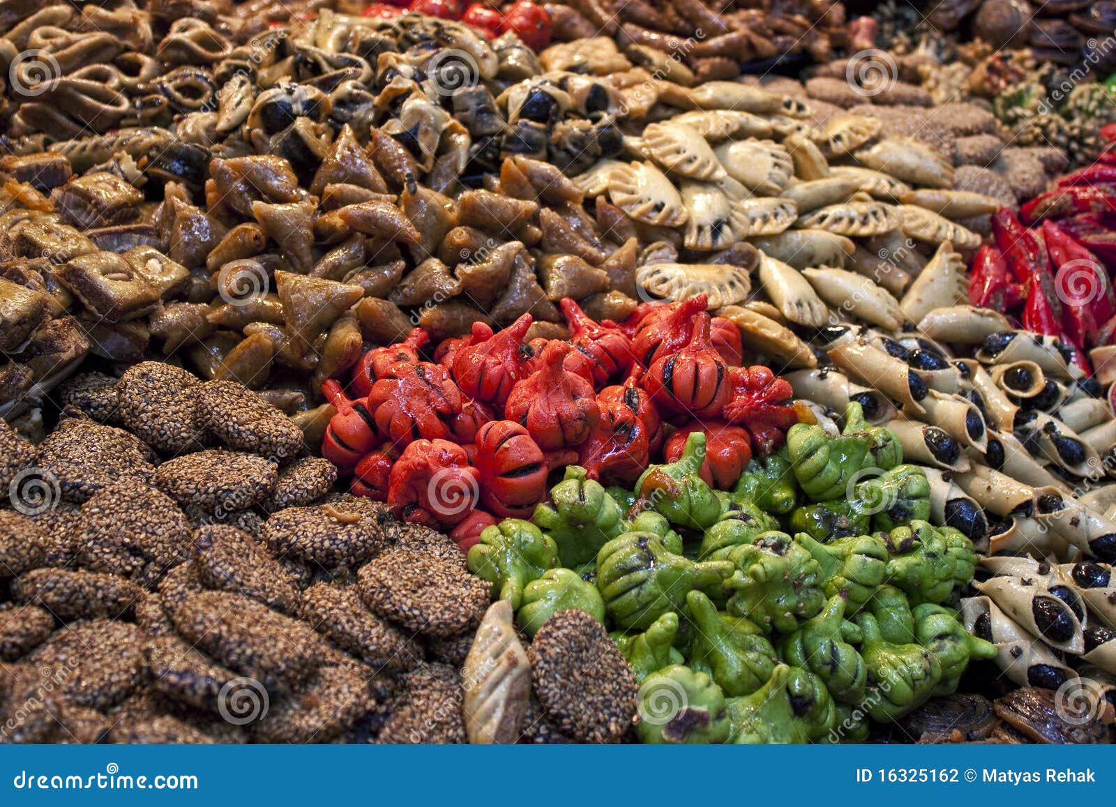 Sweets in Morocco stock photo. Image of souk, shop, colorful - 16325162