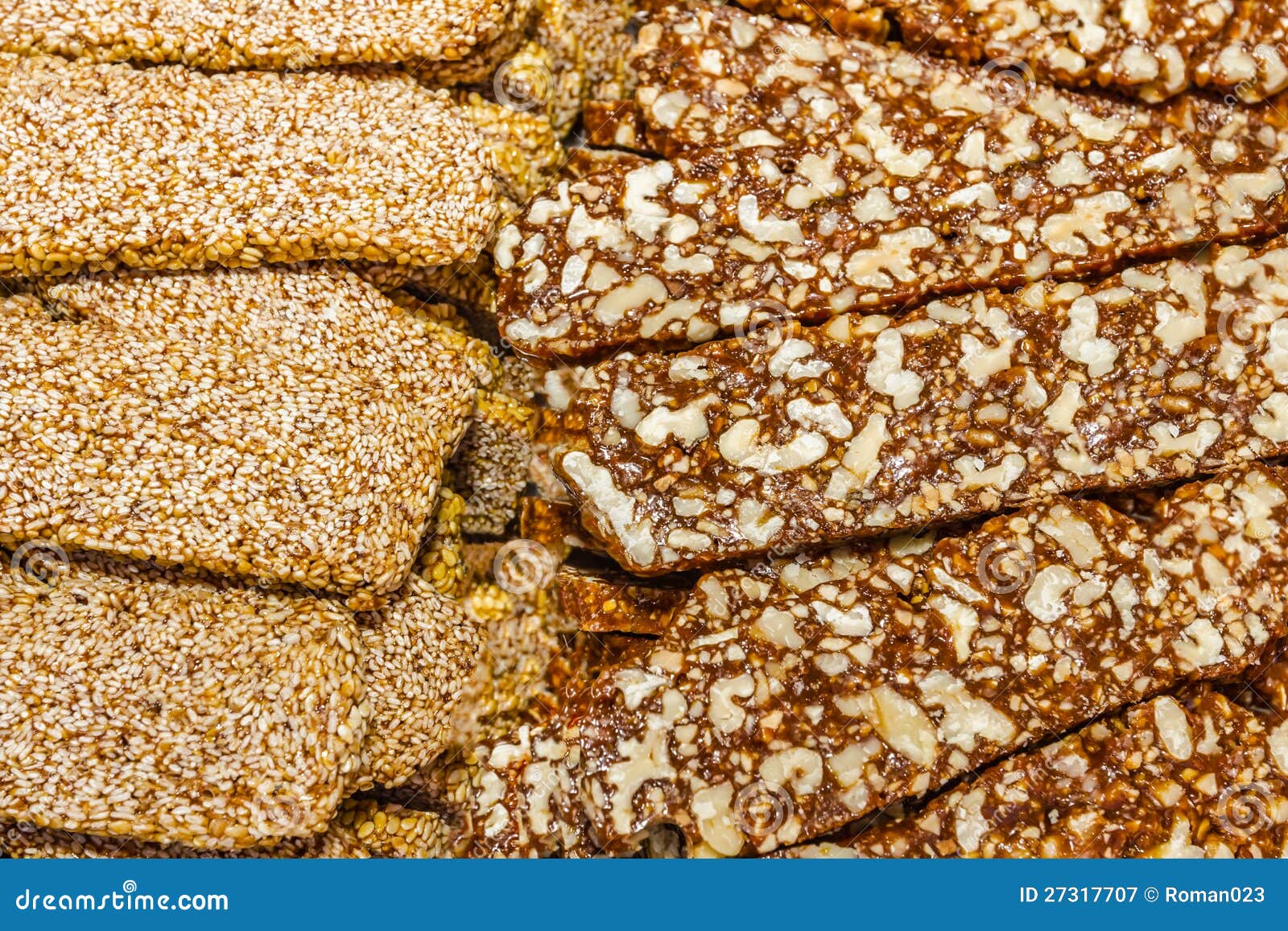 Sweets with Nuts and Sesame Stock Image - Image of seed, caramel: 27317707