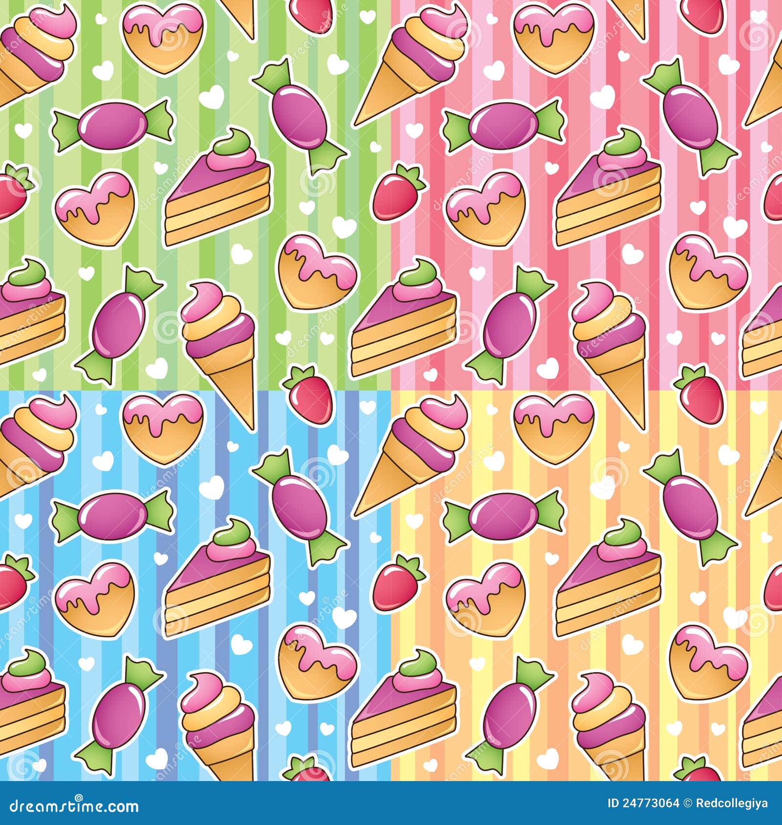 Sweets patterns stock vector. Illustration of decor, birthday - 24773064