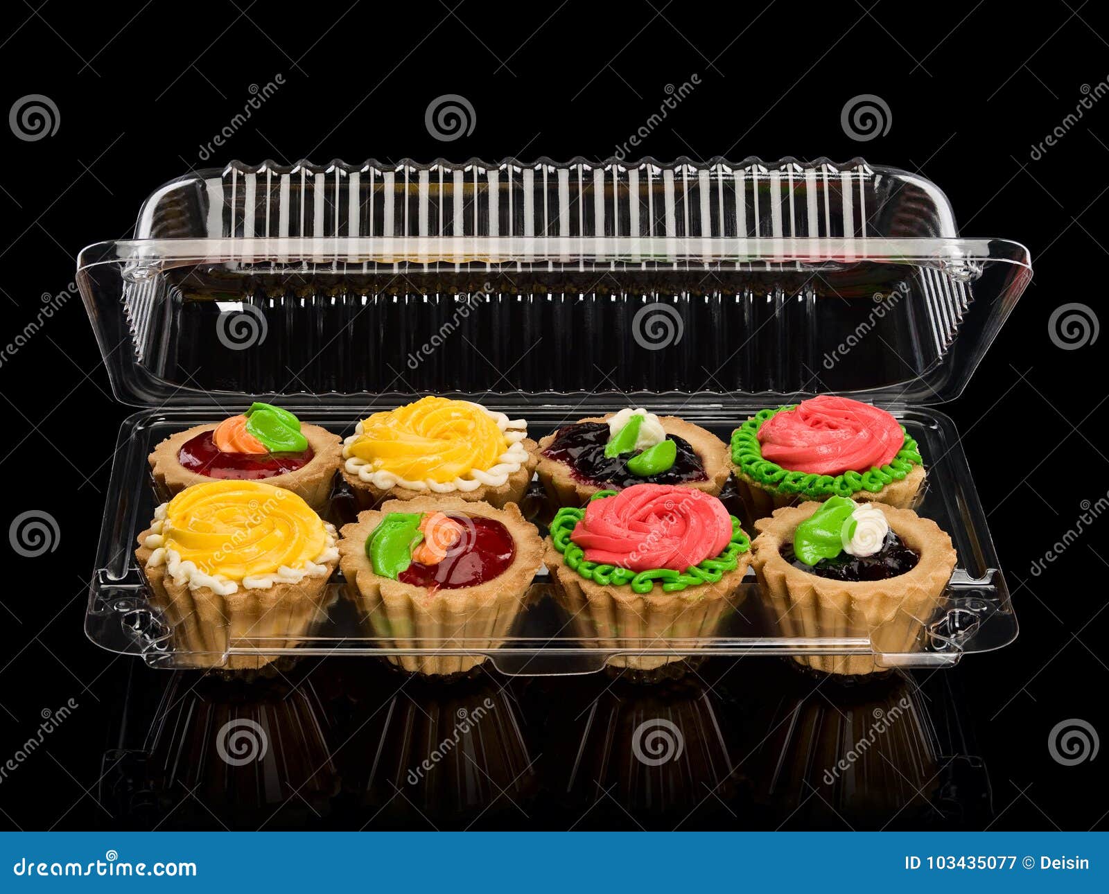 Sweets in plastic packing stock image. Image of container - 103435077