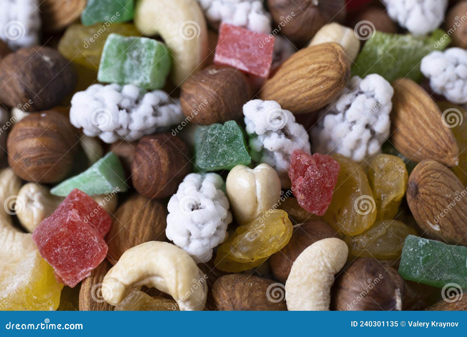 Sweets, Raisin, Candied Fruit and Nuts As a Background Stock Image ...