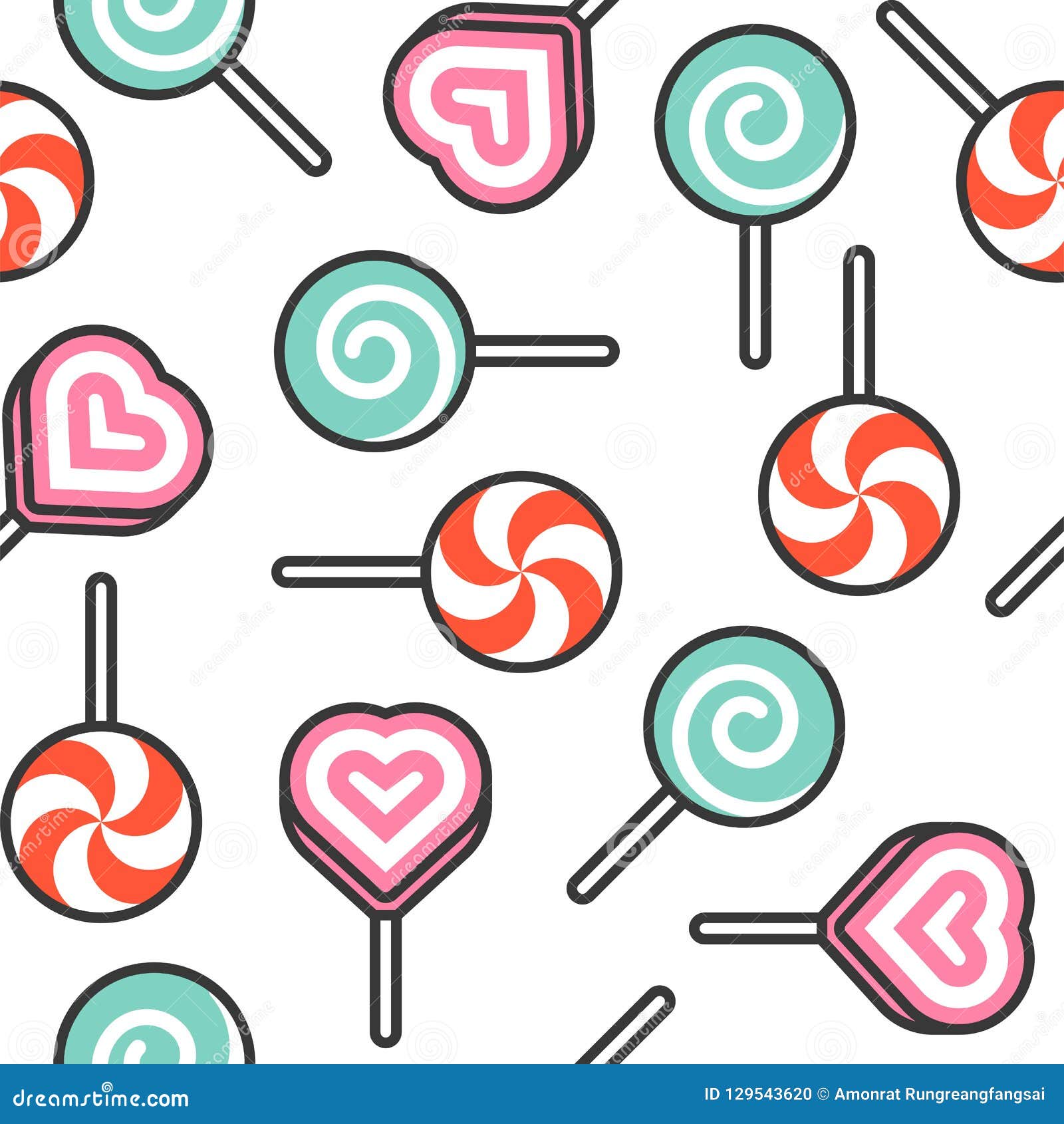 Sweets Seamless Pattern for Use As Wrapping Paper Gift or Background ...