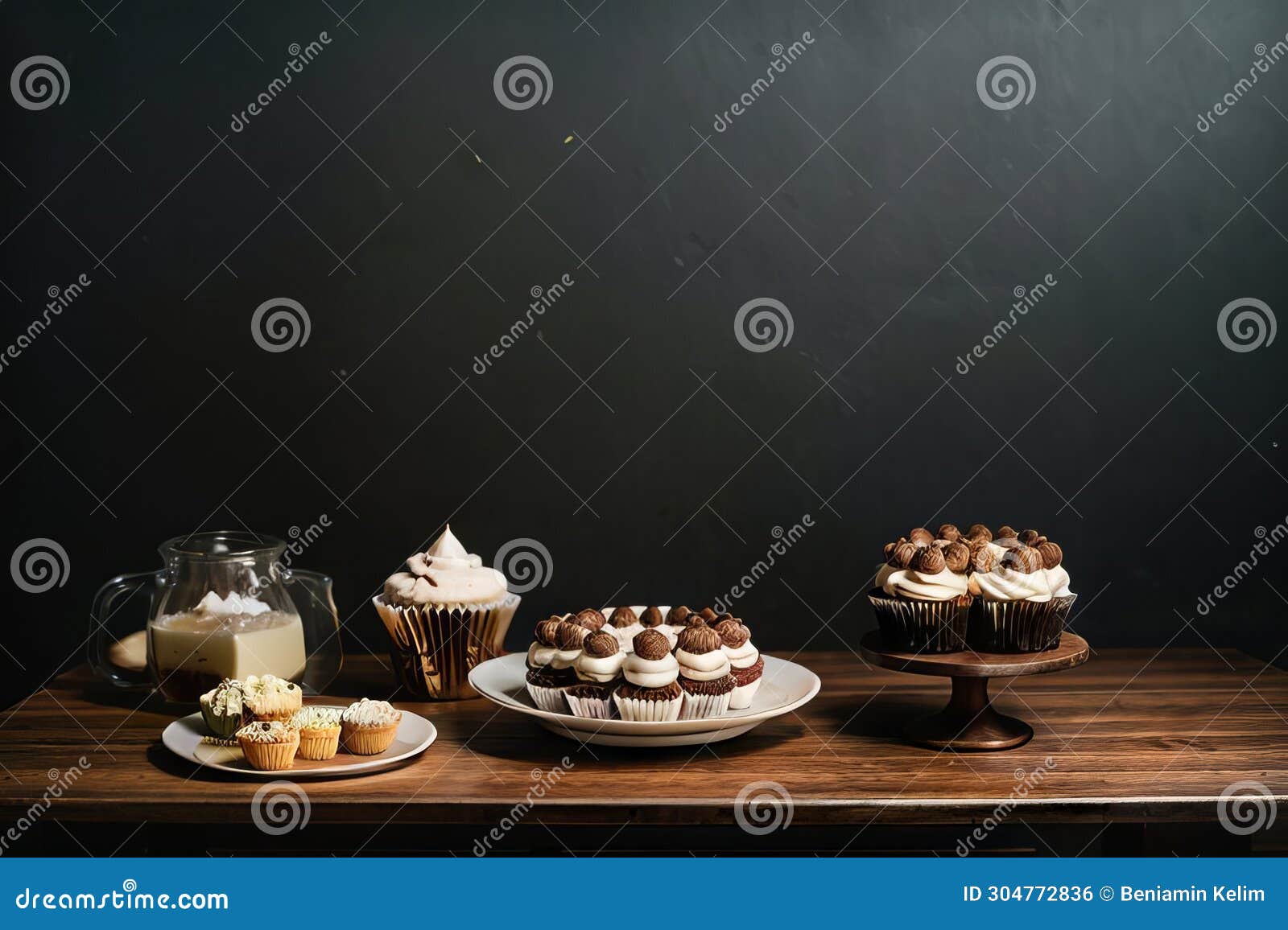 Sweets Symphony Tempting Pastries Await Indulgence Stock Illustration