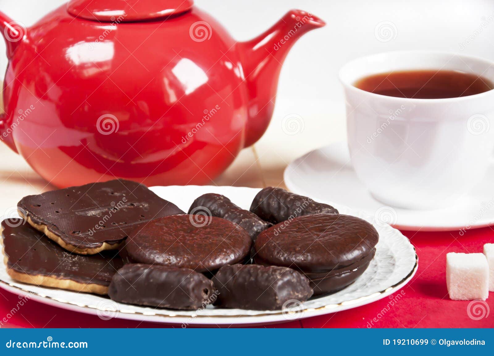 Sweets for Tea, Biscuits, Cakes Stock Image - Image of icing, food ...