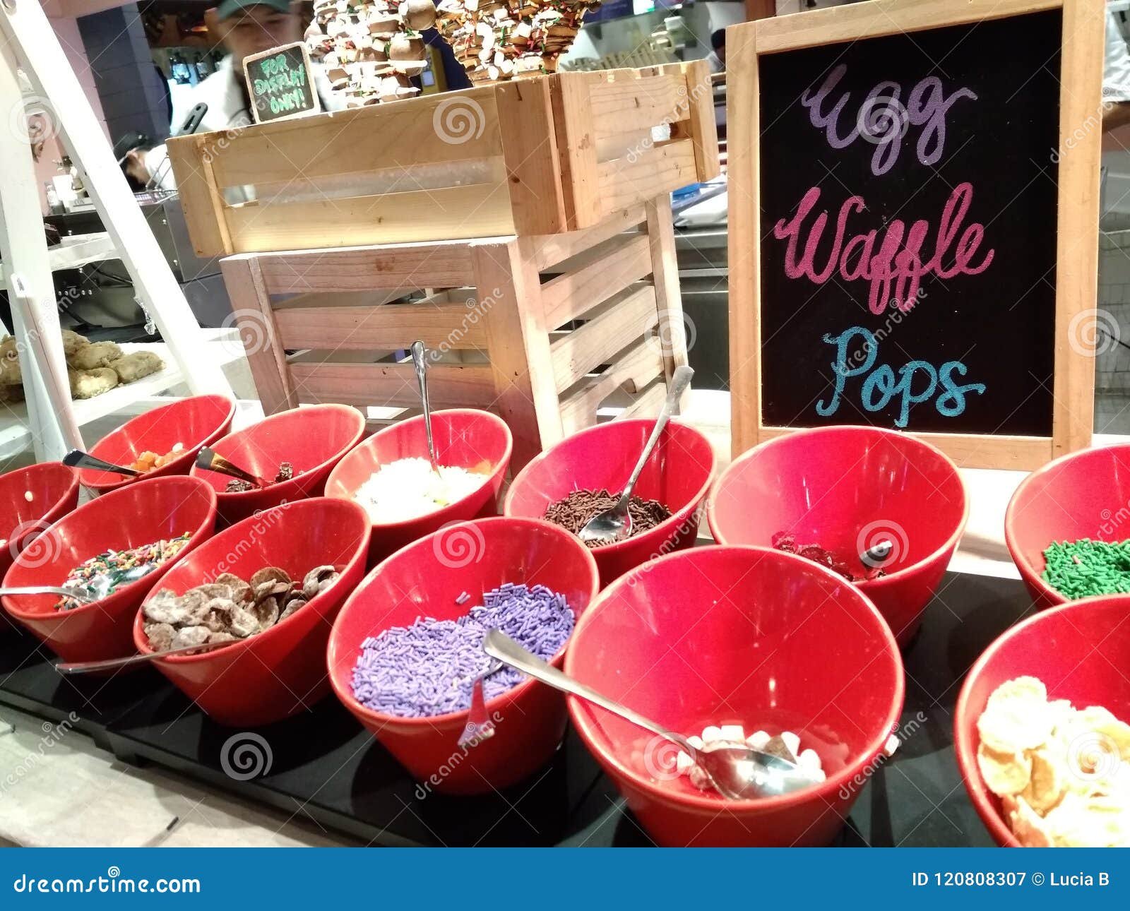 Containers Of Toppings For Ice Cream Bar Royalty-Free Stock Photography ...