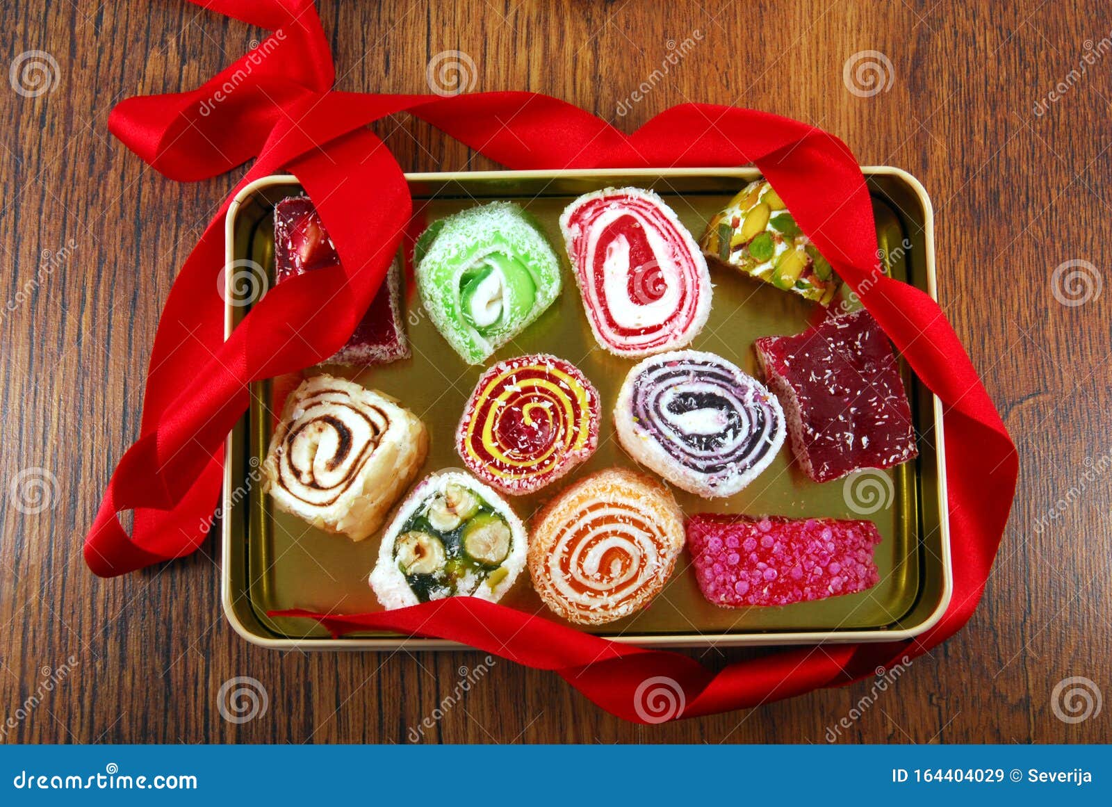 Sweets Traditional Turkish in Gift Box Stock Image - Image of ...