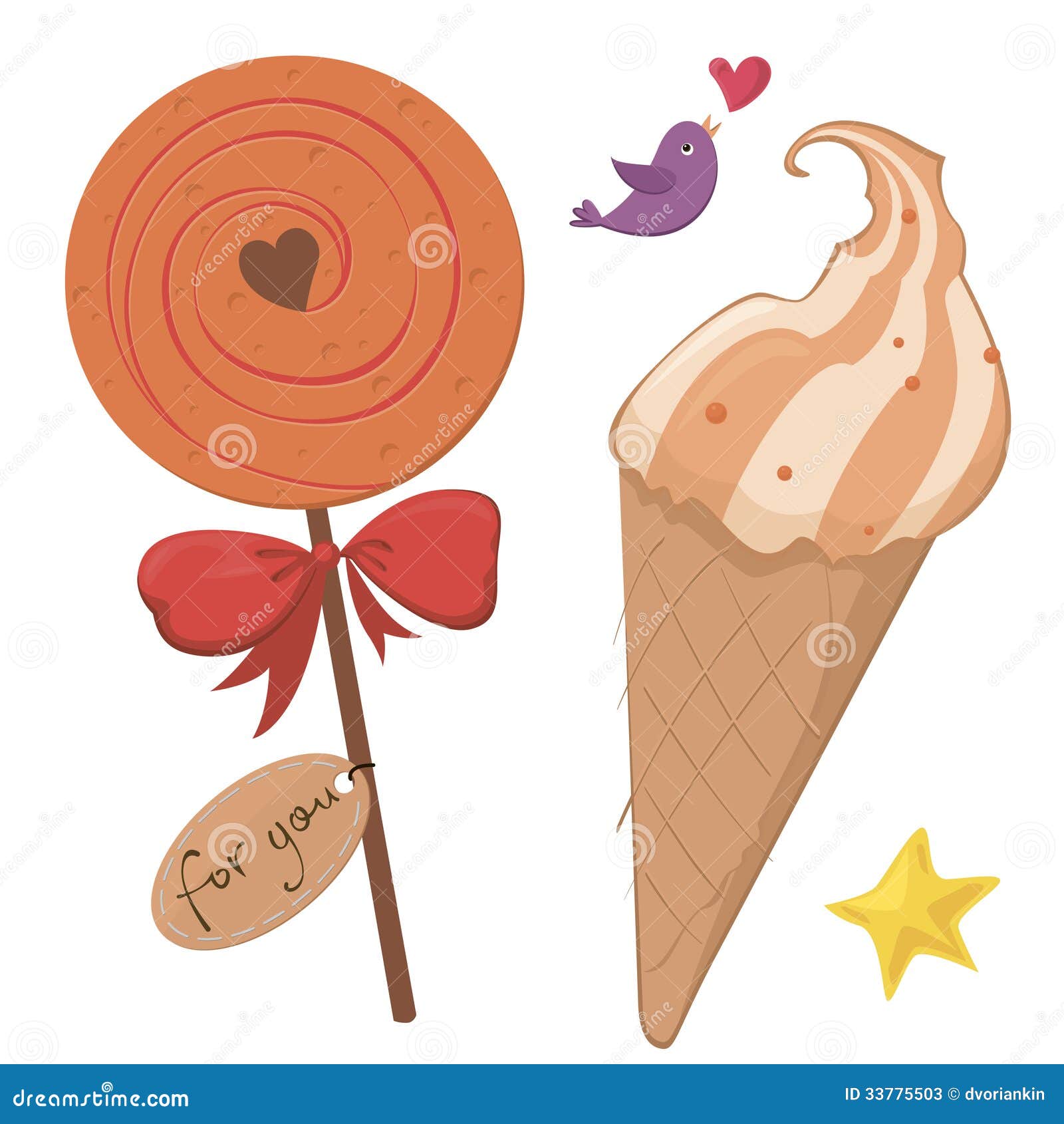 Sweets stock vector. Illustration of refreshment, heart - 33775503