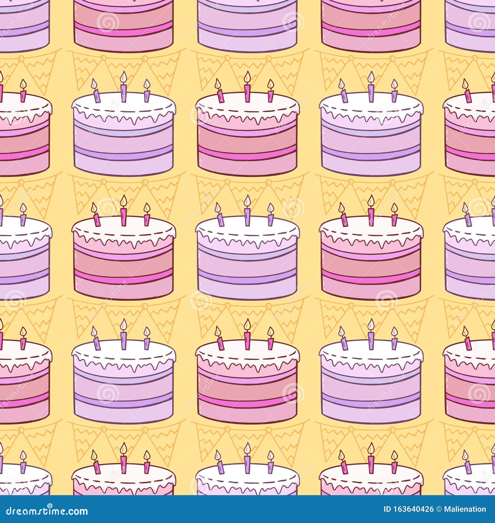 Sweety Cakes Repeating Pattern. Holiday Pattern for Wrap Paper Design ...