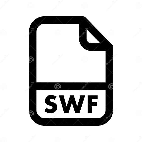 SWF File icon stock vector. Illustration of format, meticulously ...