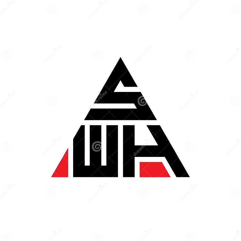 SWH Triangle Letter Logo Design with Triangle Shape. SWH Triangle Logo ...