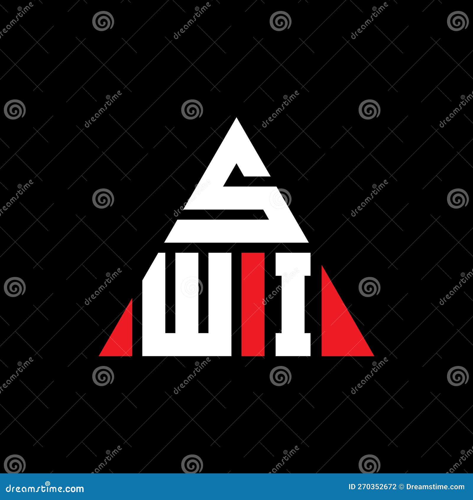 SWI Triangle Letter Logo Design with Triangle Shape. SWI Triangle Logo ...