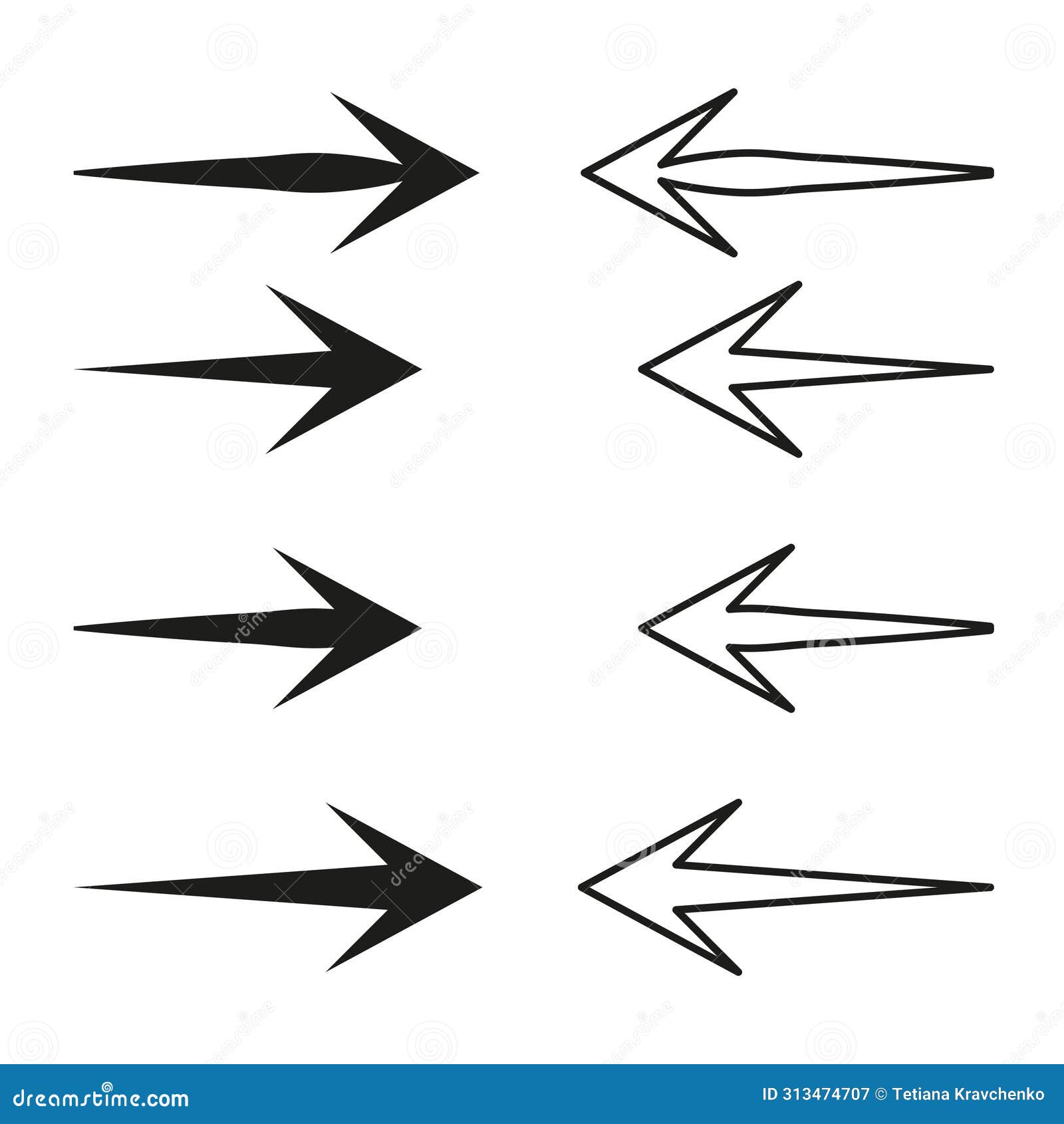 Swift Arrow Icon Set. Direction and Movement Vector Illustration. EPS ...