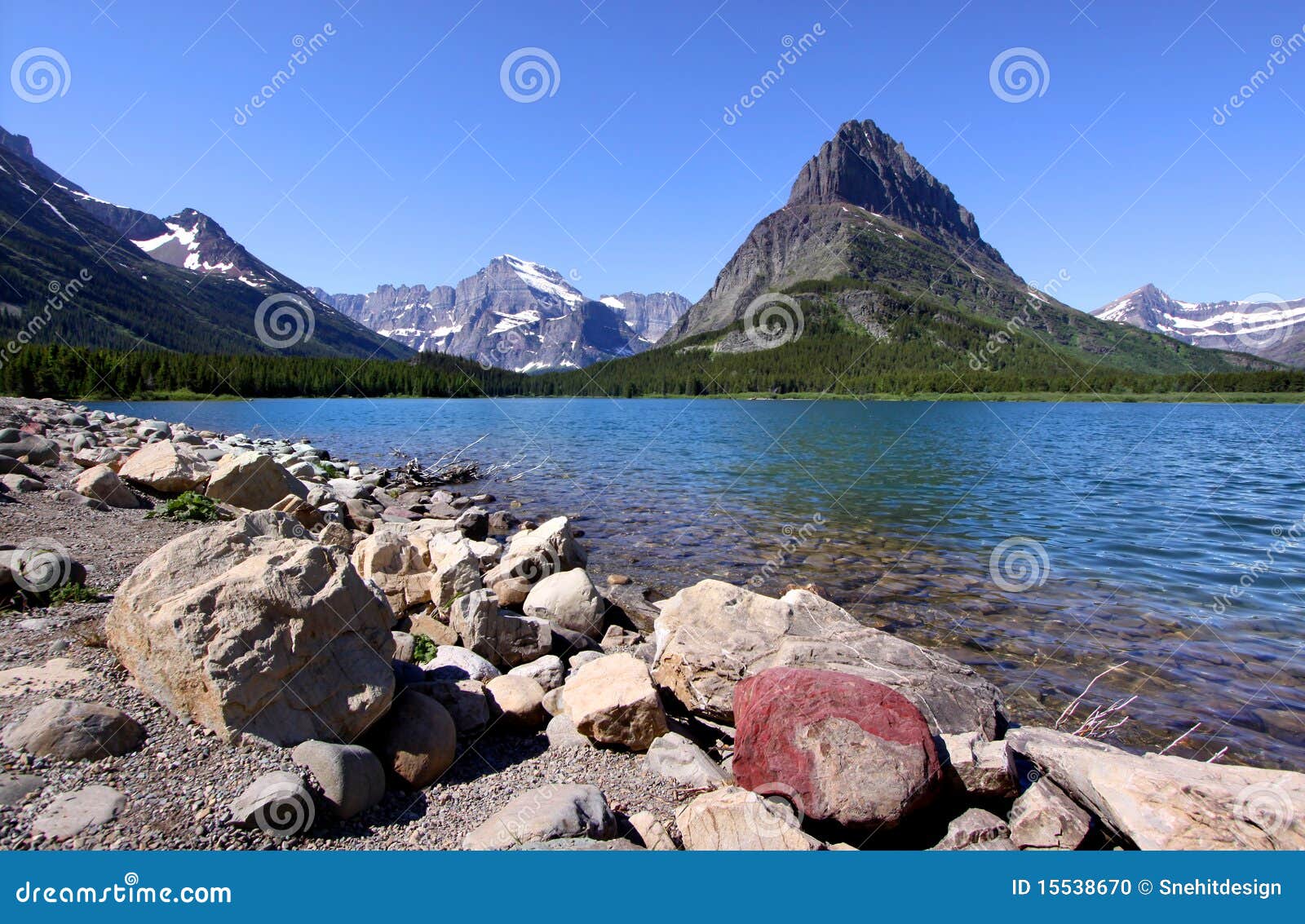 Swift current lake stock photo. Image of glacier, mount - 15538670
