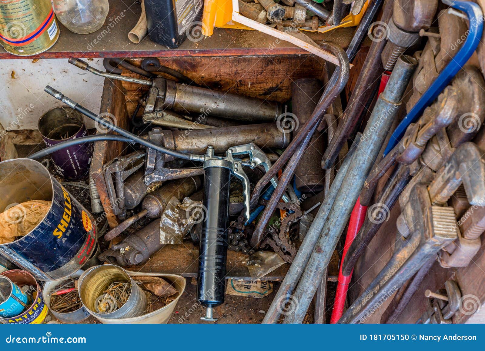 Swift Current, SK/Canada- May 1, 2020: a Collection of Vintage Grease ...