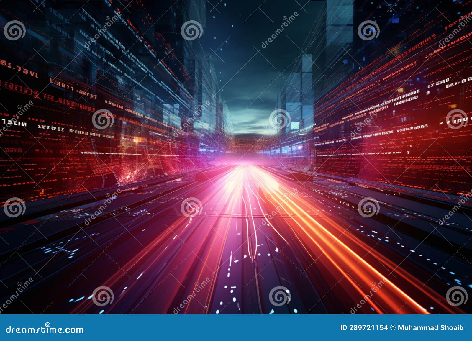 Swift Information Highway Blurred Road Illustrates High Speed Data ...