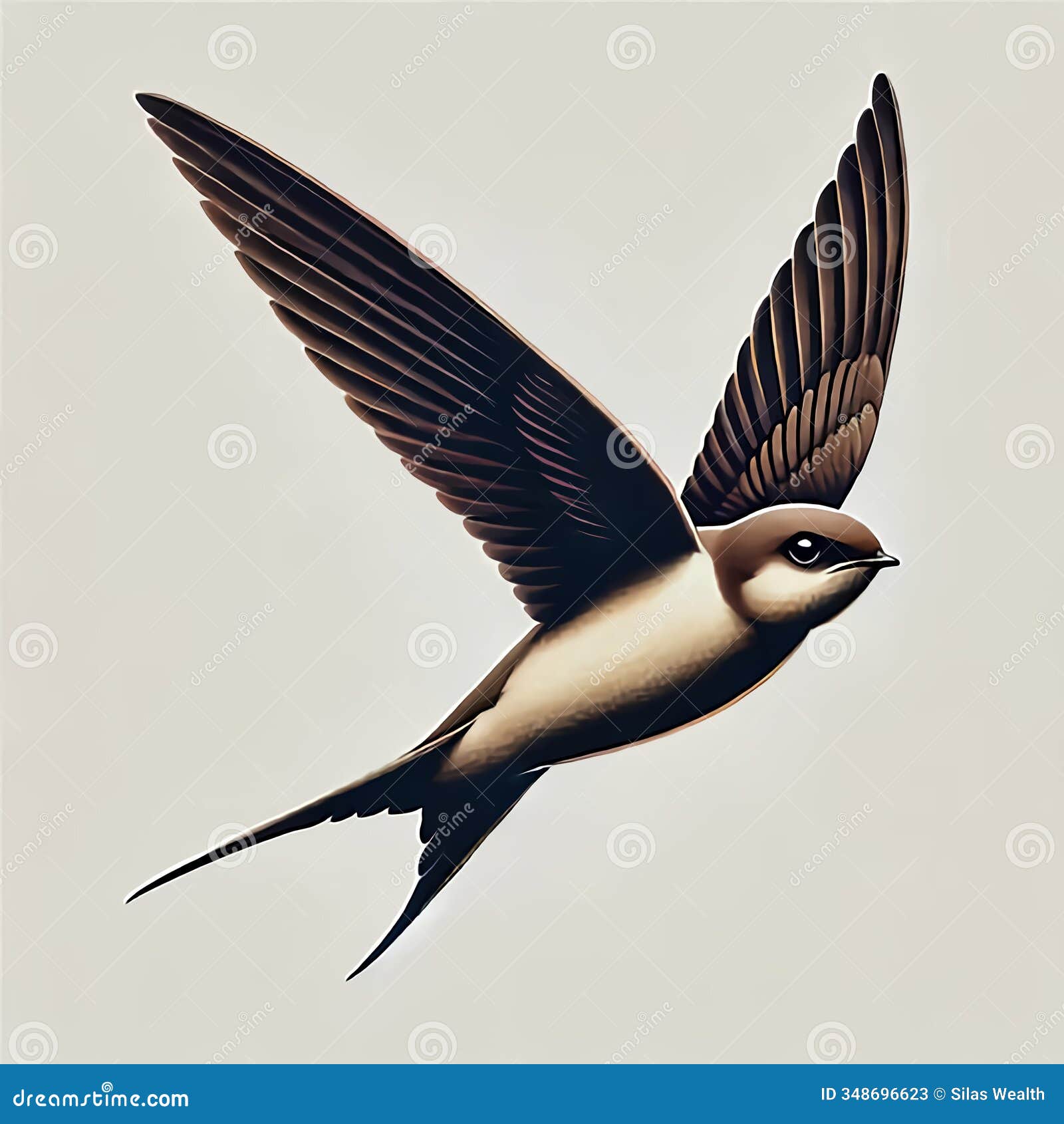 A Swift in Flight stock illustration. Illustration of poster - 348696623