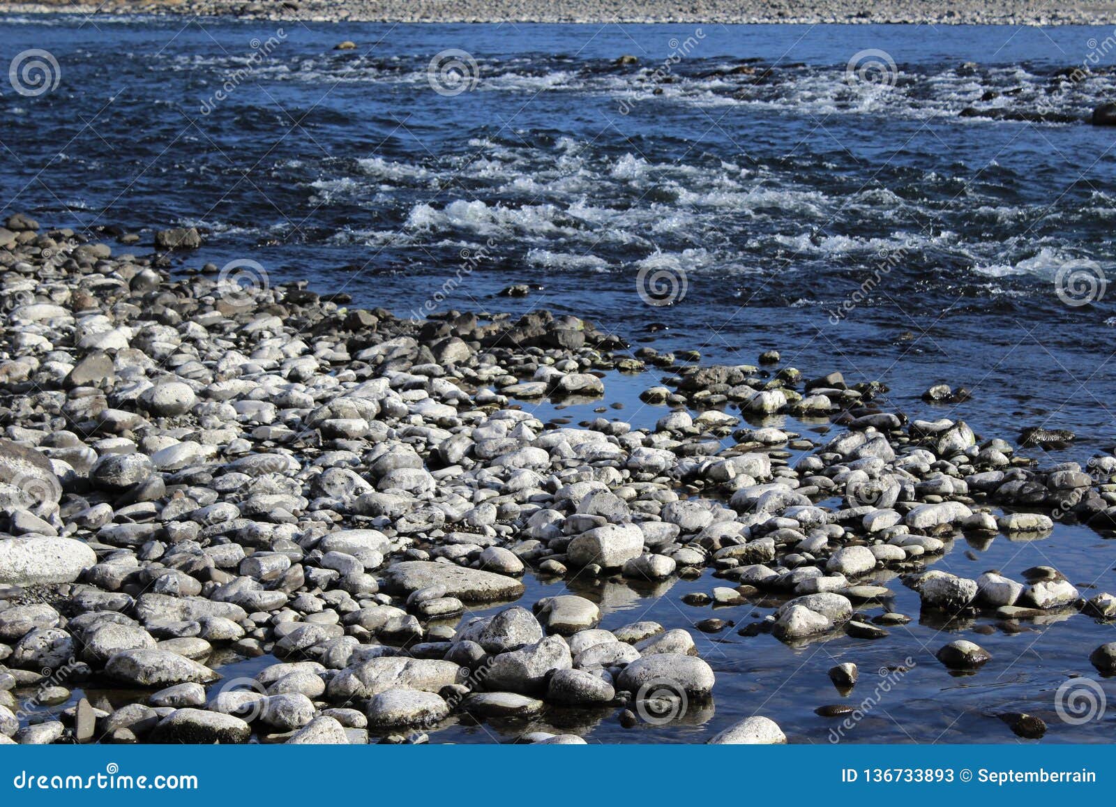 Shallow Rapids in the Kuma River in Japan Stock Image - Image of flow ...