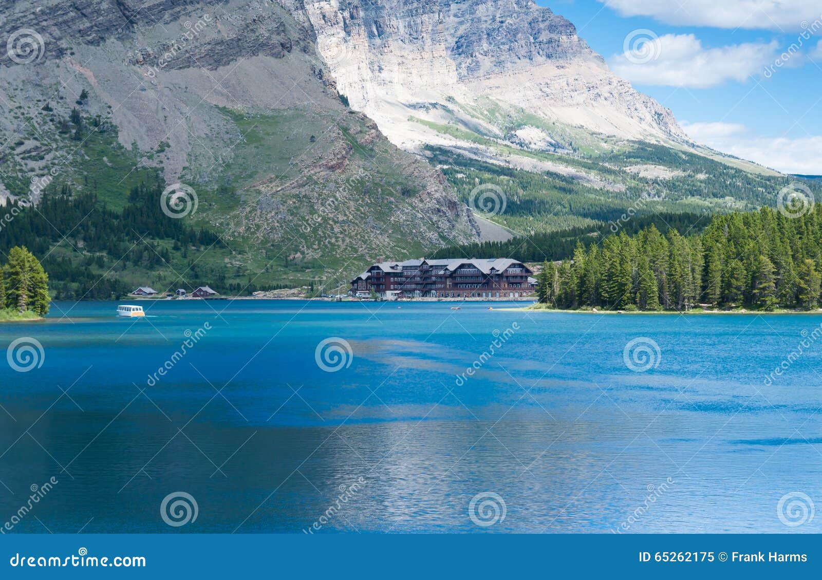 Swiftcurrent Lake in Glacier National Park Stock Image - Image of ...
