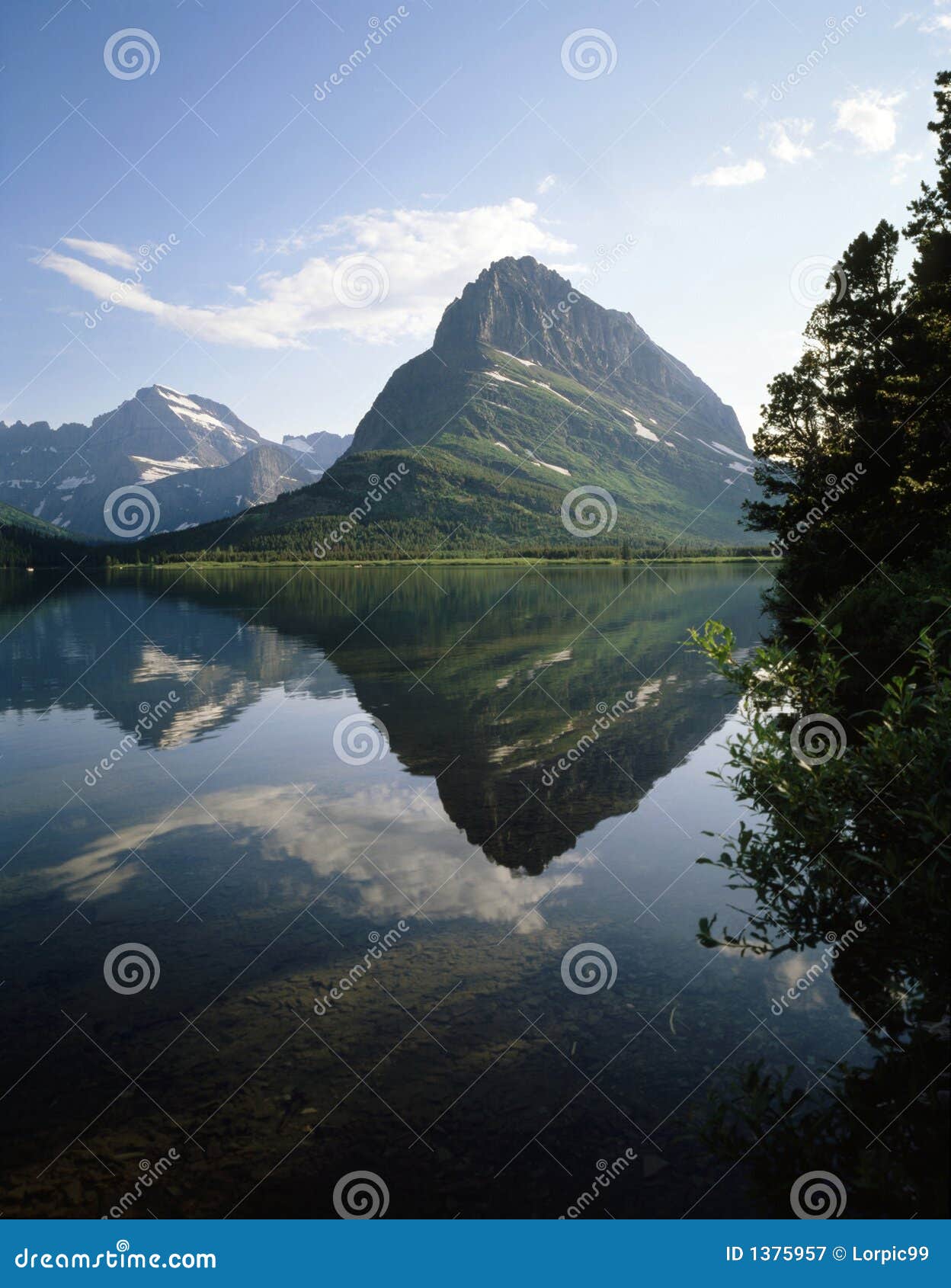 SWIFTCURRENT LAKE, GLACIER NP Stock Image - Image of national ...