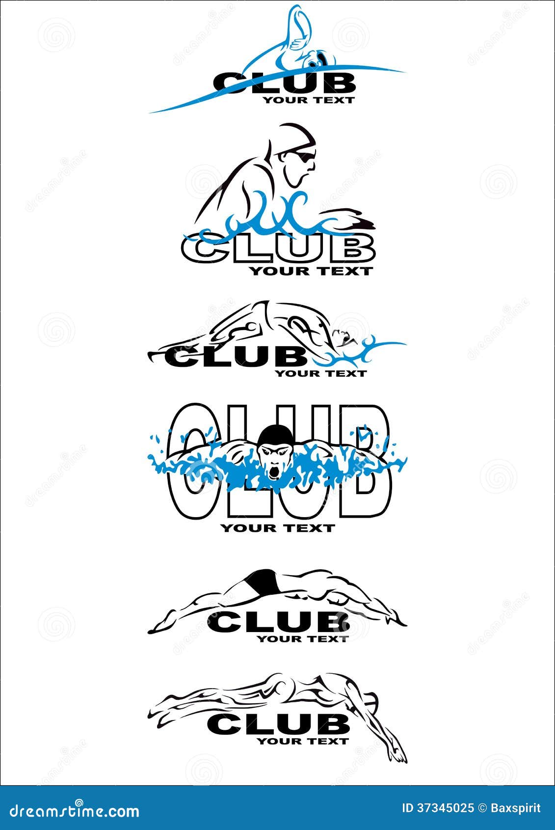 Backstroke, Swim, Sport, Pool, Competition Concept. Hand Drawn Isolated ...