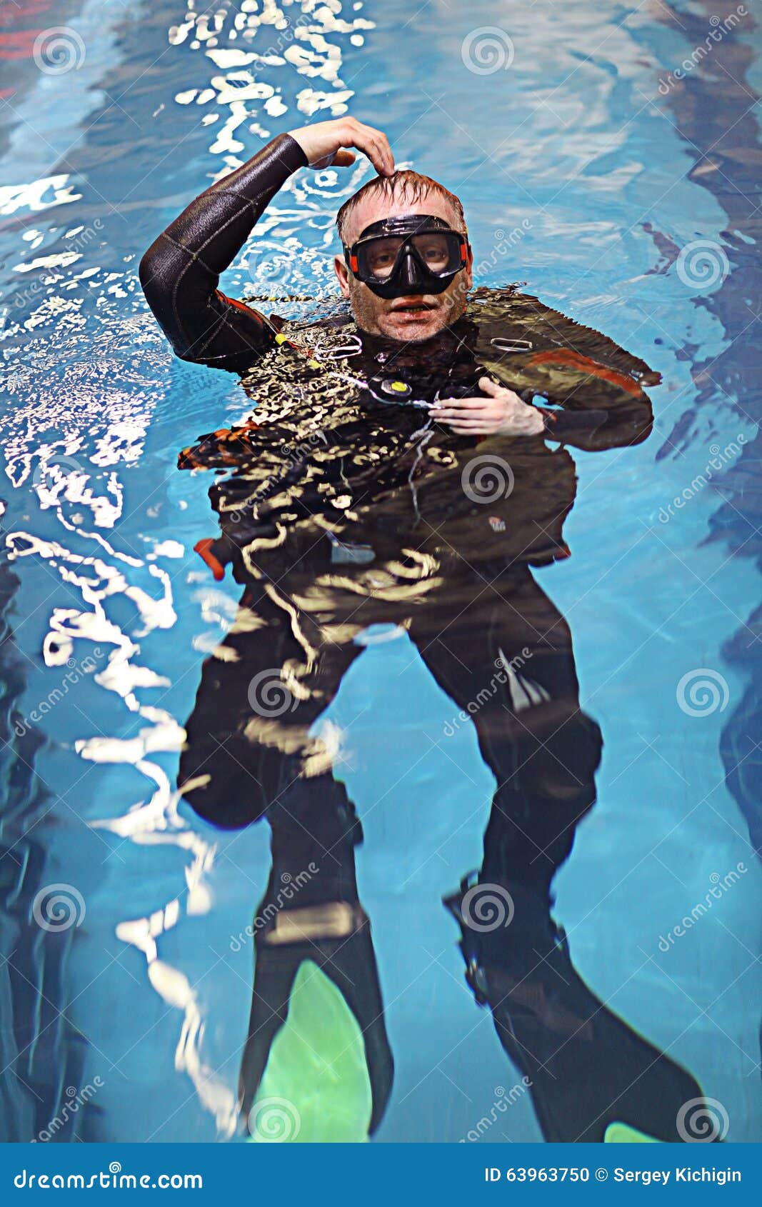 Swim coach stock photo. Image of divers, equipment, coach - 63963750