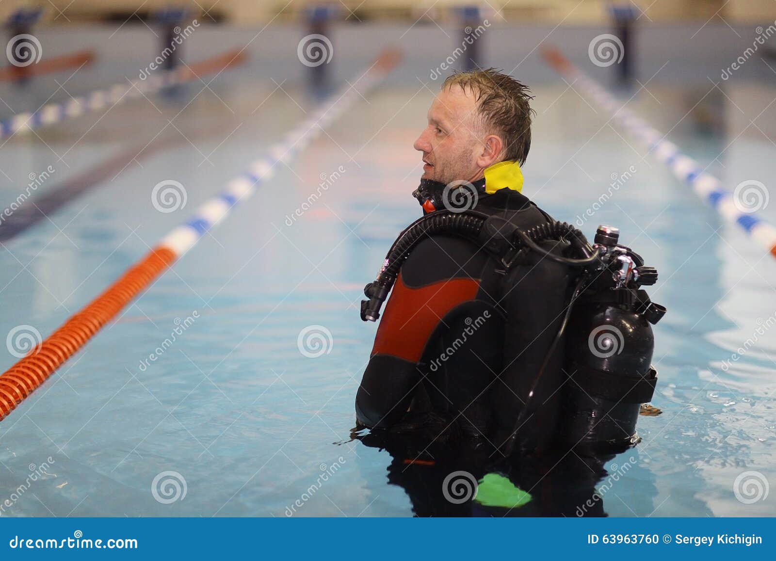 Swim coach stock photo. Image of learning, padi, dive - 63963760
