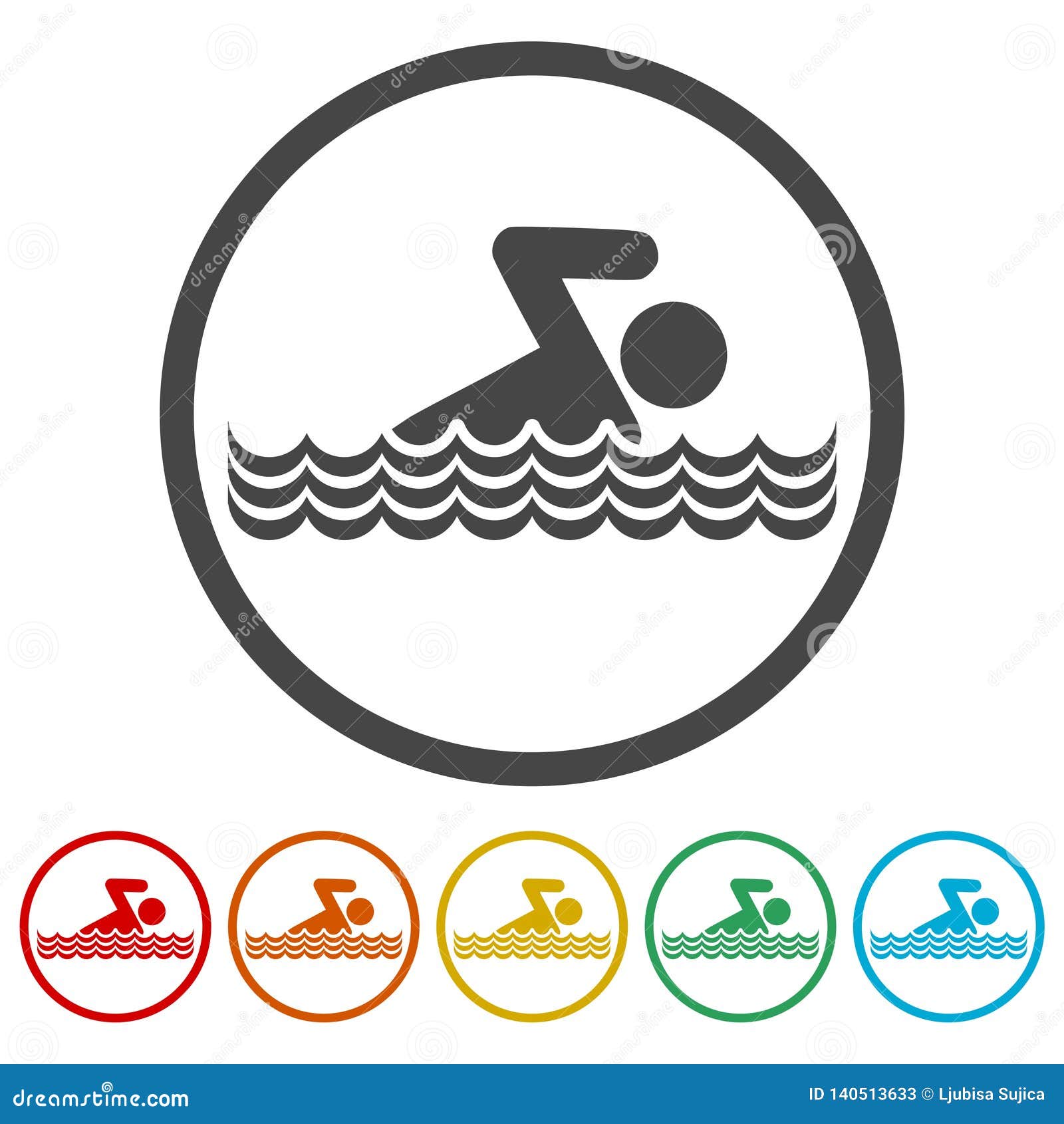 Swim Icon. Cartoon Vector | CartoonDealer.com #78206453